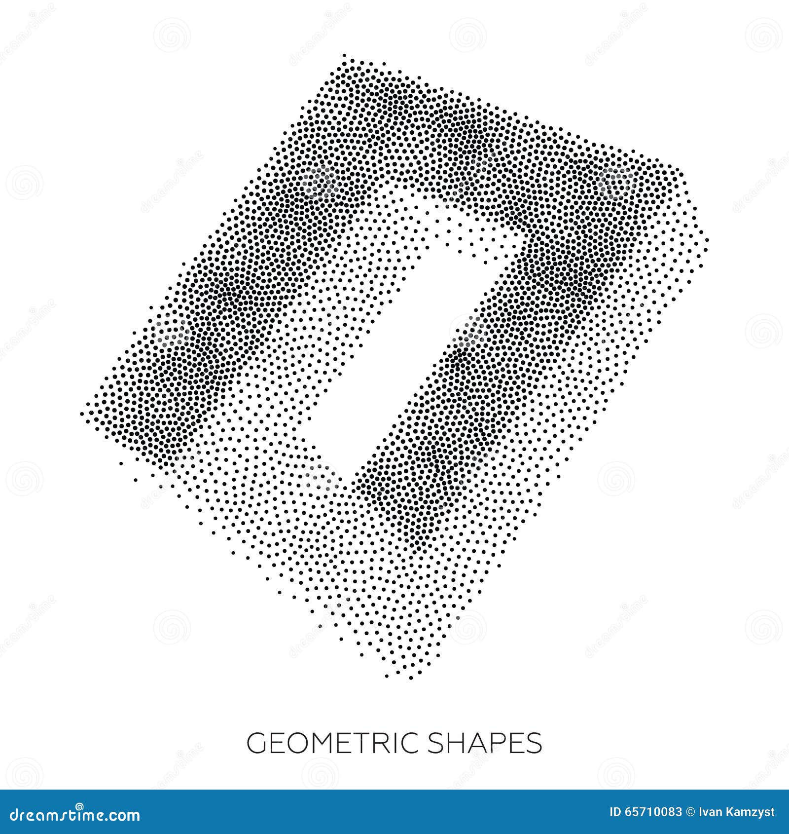Three-dimensional Geometric Figures Collected from Points Stock Vector ...