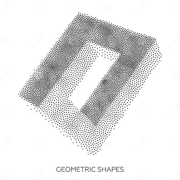 Three-dimensional Geometric Figures Collected from Points Stock Vector ...