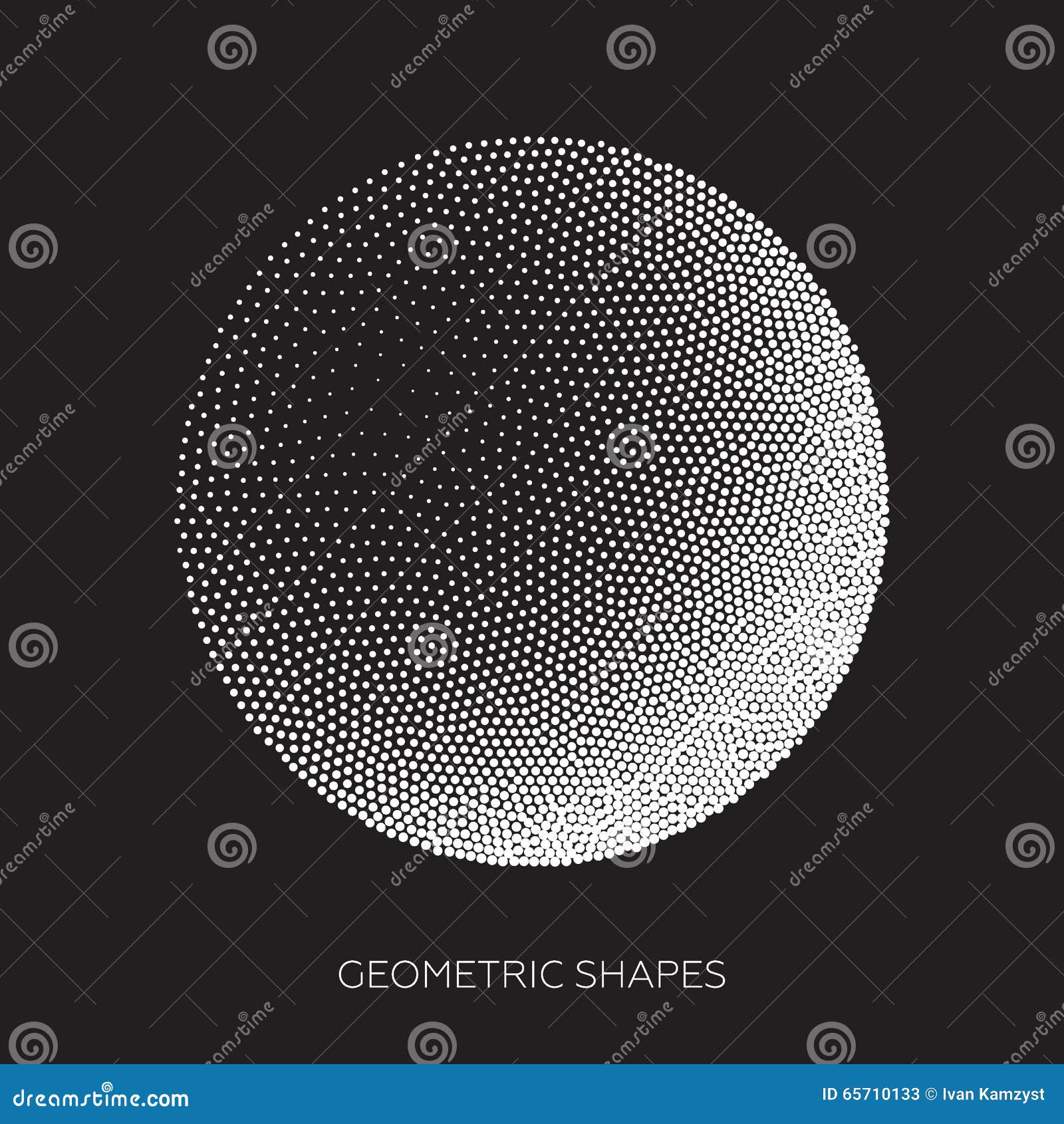 Three-dimensional Geometric Figures Collected from Points Stock Vector ...