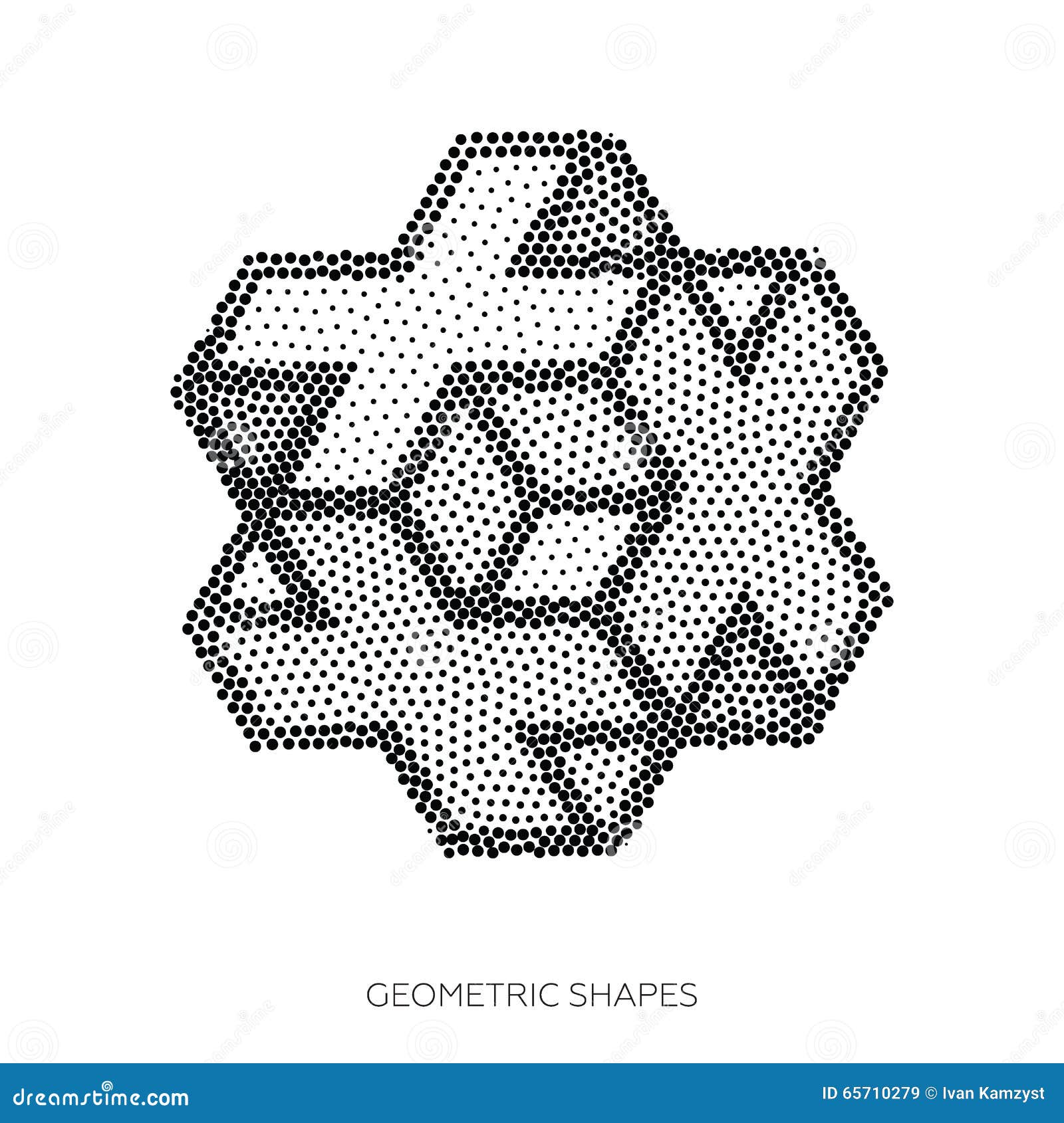 Three-dimensional Geometric Figures Collected from Points Stock Vector ...