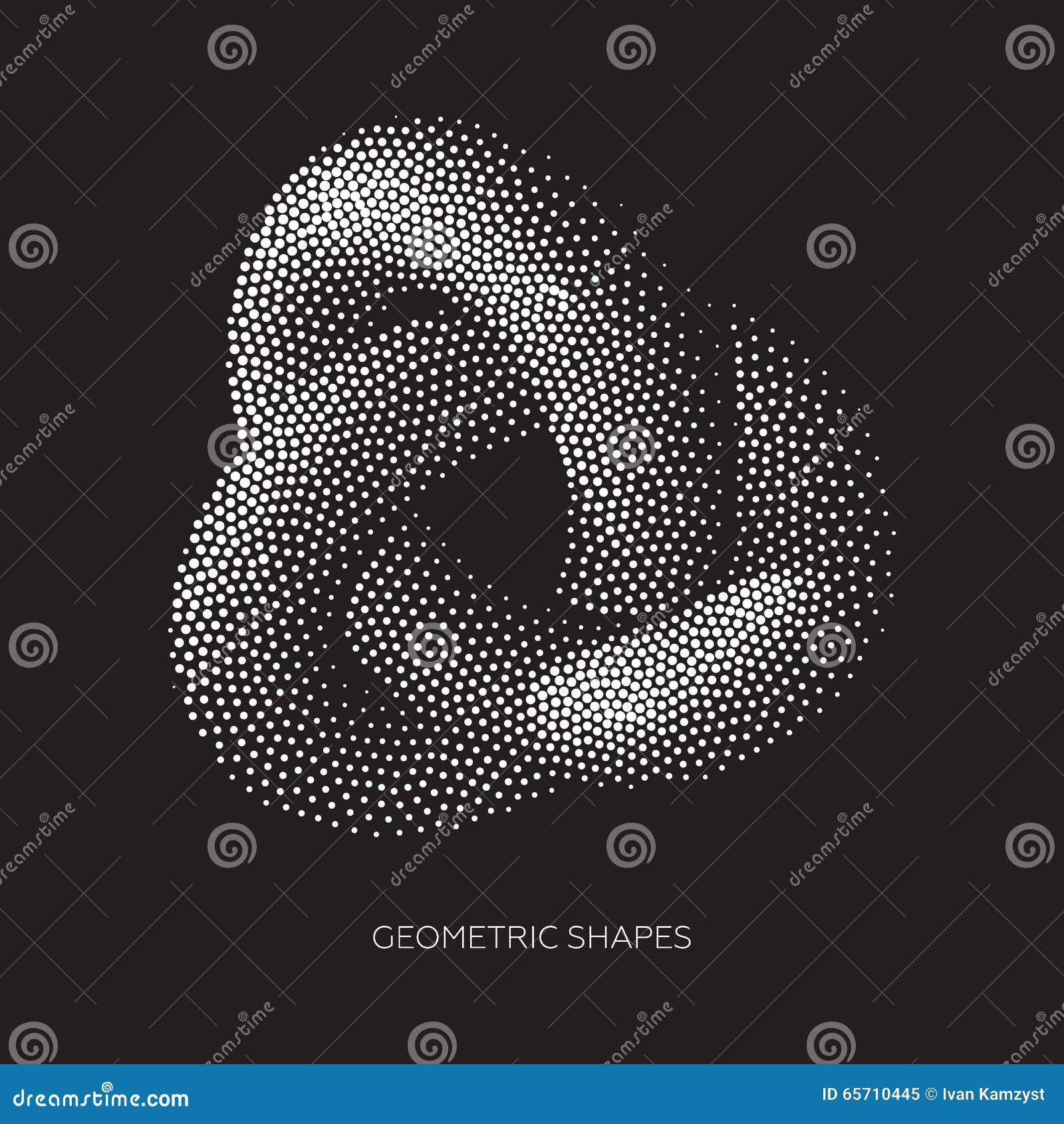 Three-dimensional Geometric Figures Collected from Points Stock Vector ...