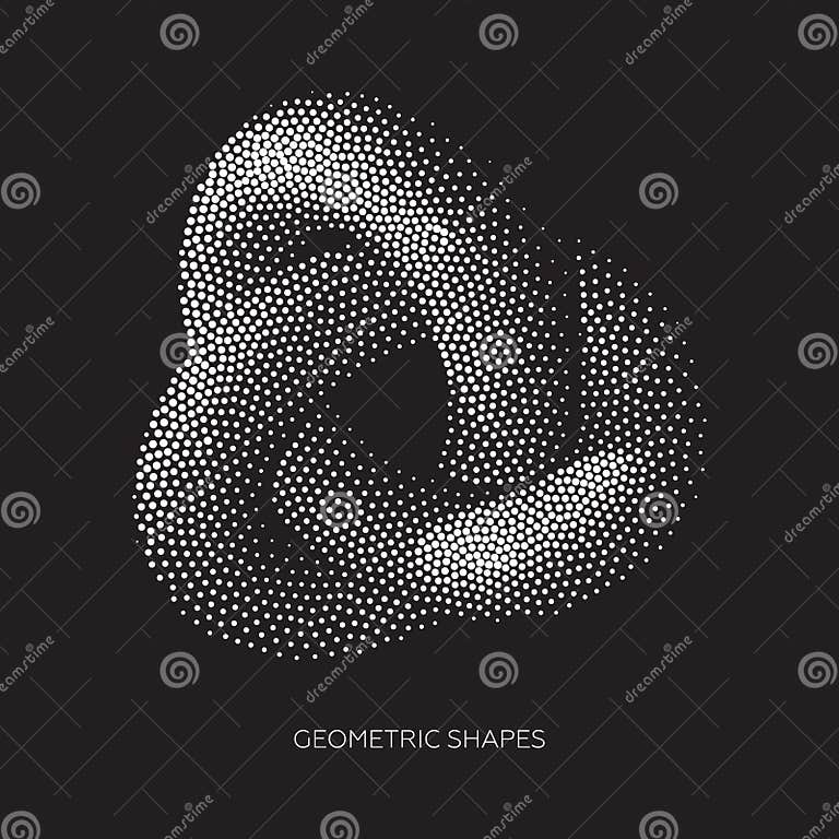 Three-dimensional Geometric Figures Collected from Points Stock Vector ...