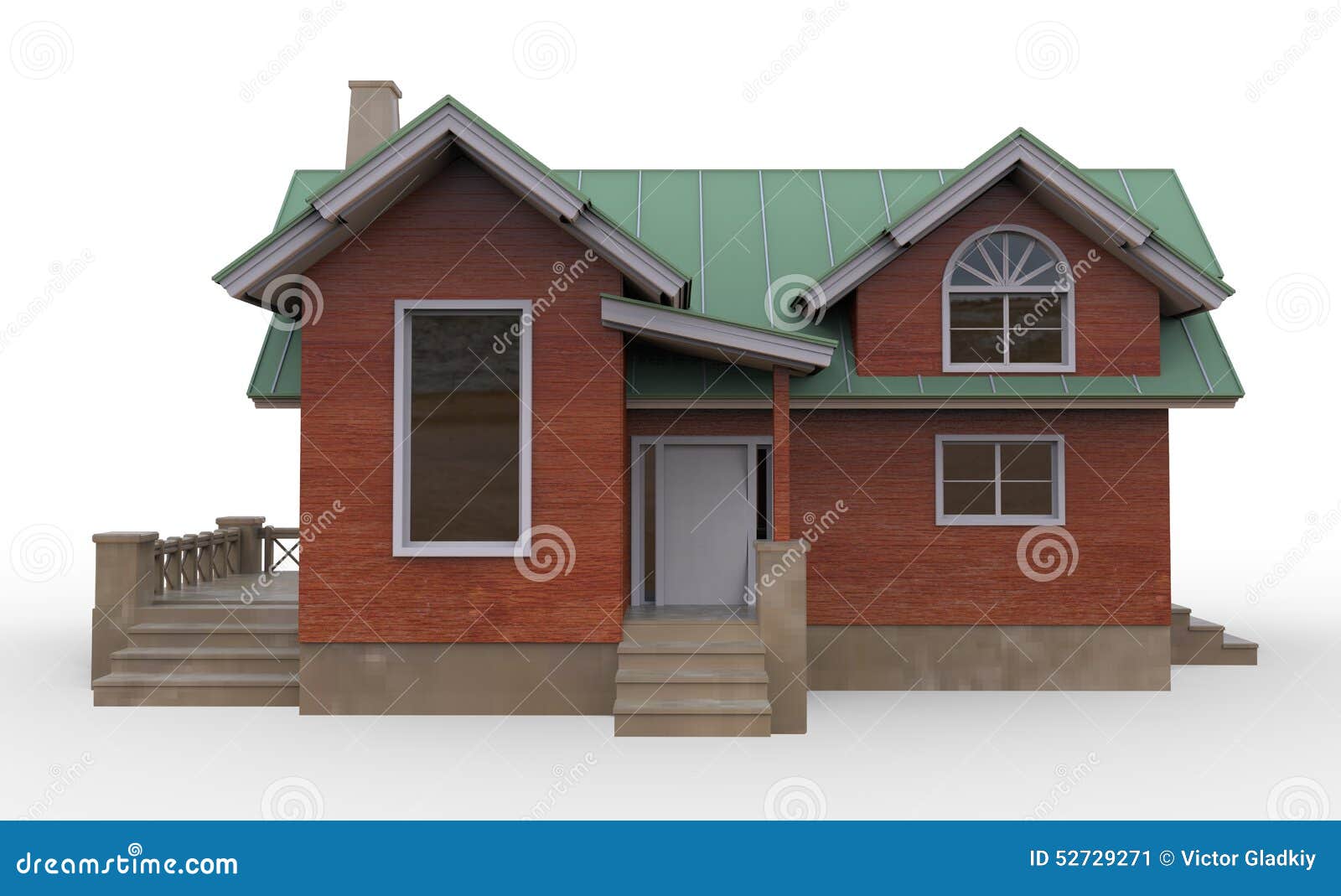 Three-Dimensional House stock illustration. Illustration of ...