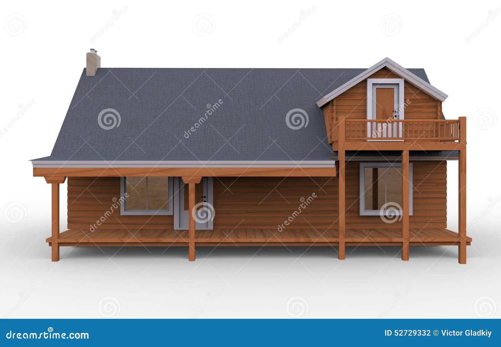 Three-Dimensional House stock illustration. Illustration of cottage ...