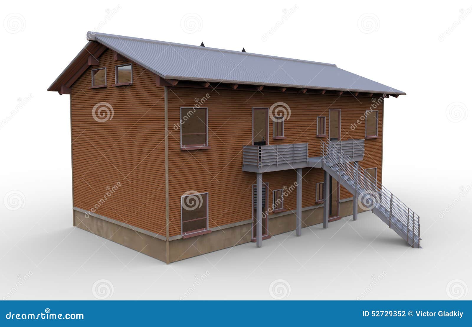 Three-Dimensional House stock illustration. Illustration of ...
