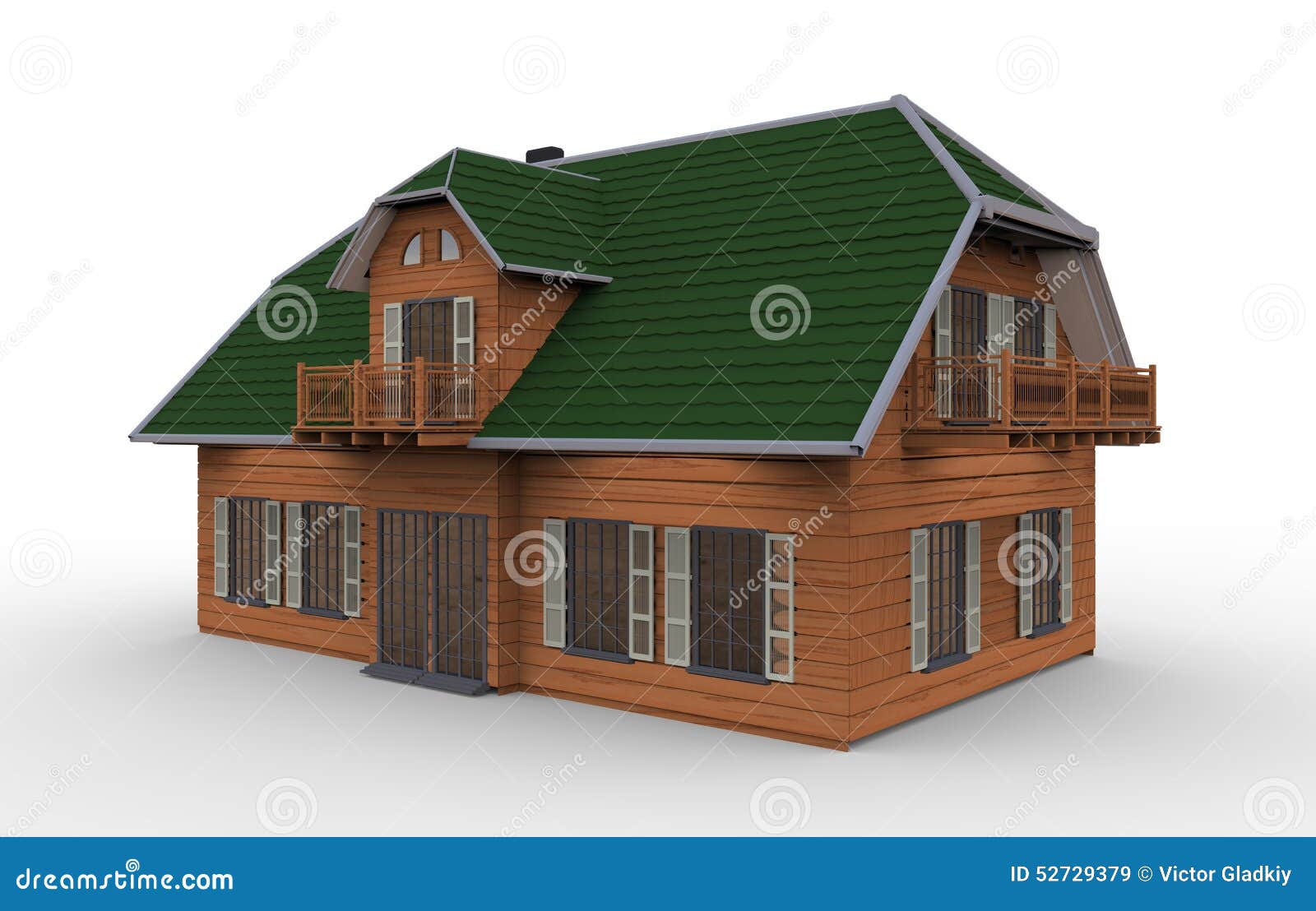 Three-Dimensional House stock illustration. Illustration of white ...