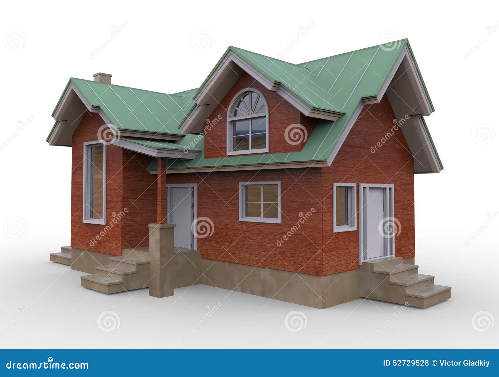 Three-Dimensional House stock illustration. Illustration of housing ...