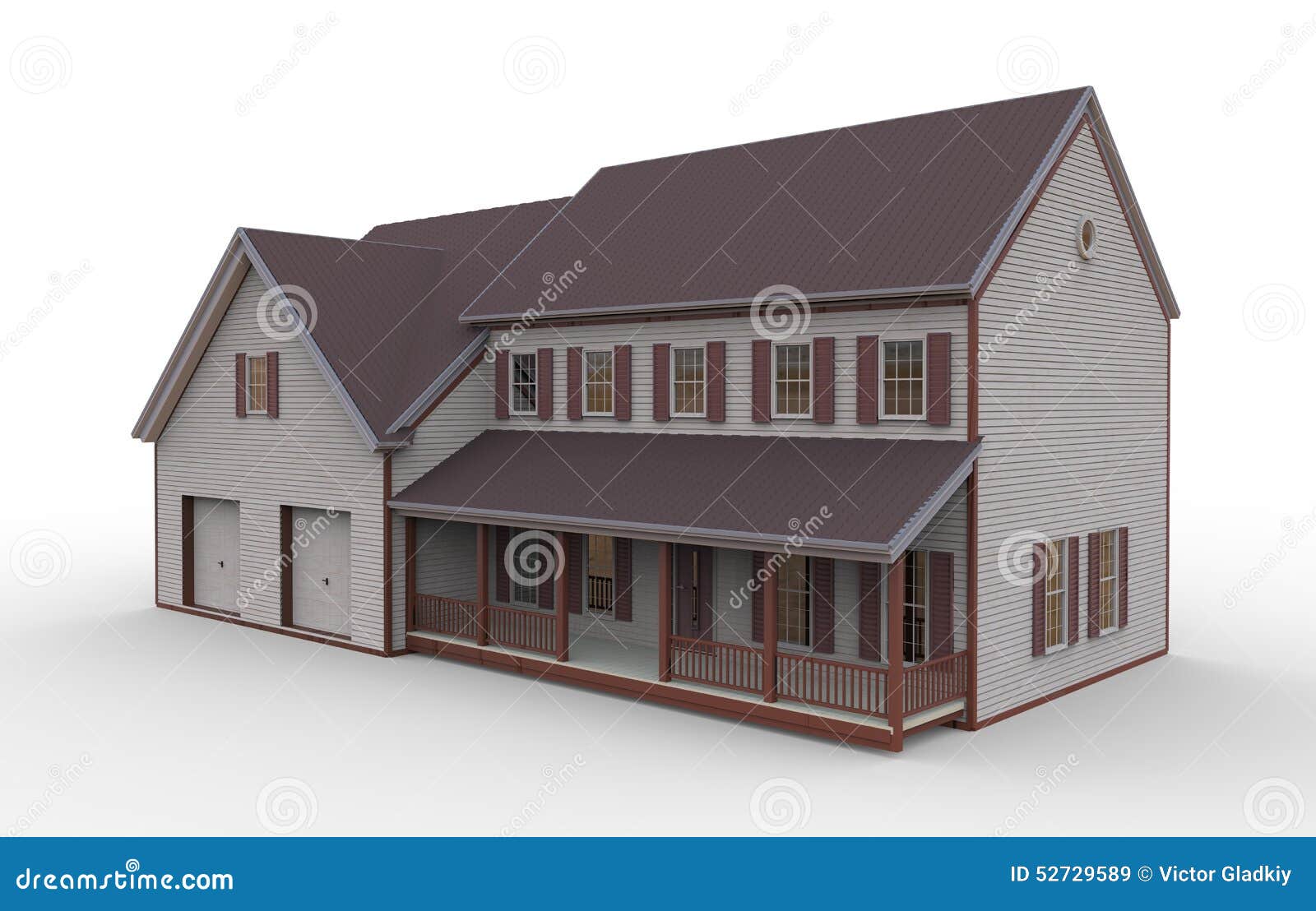 Three-Dimensional House stock illustration. Illustration of development ...