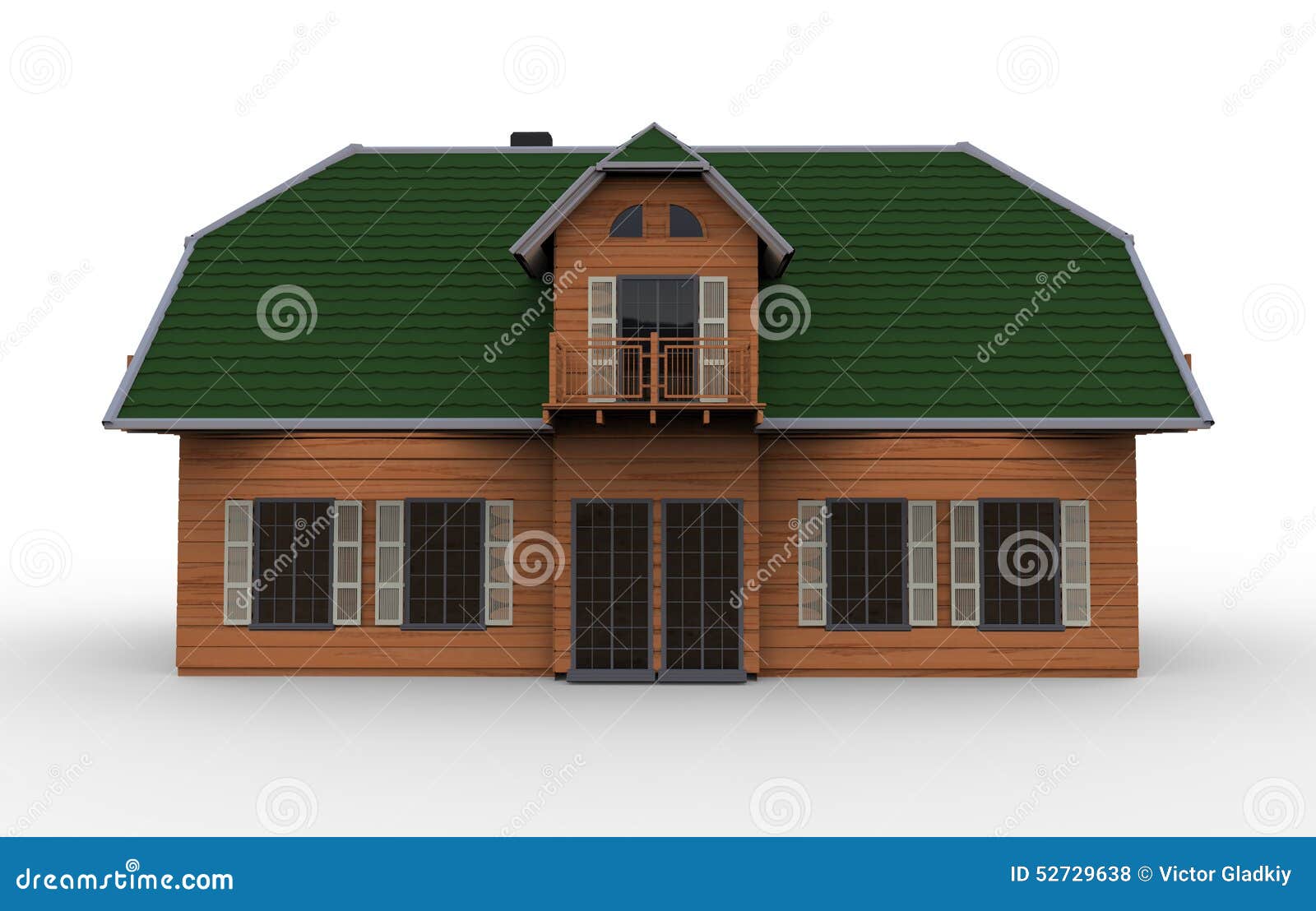 Three-Dimensional House stock illustration. Illustration of house ...