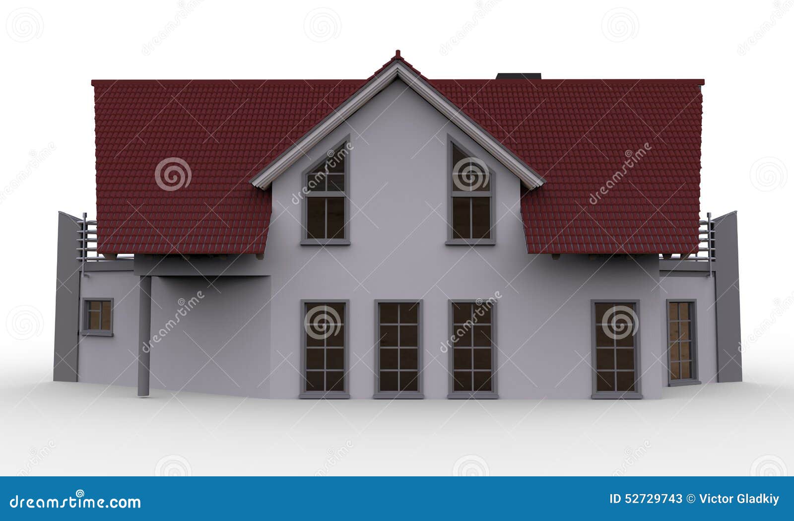Three-Dimensional House stock illustration. Illustration of bedroom ...