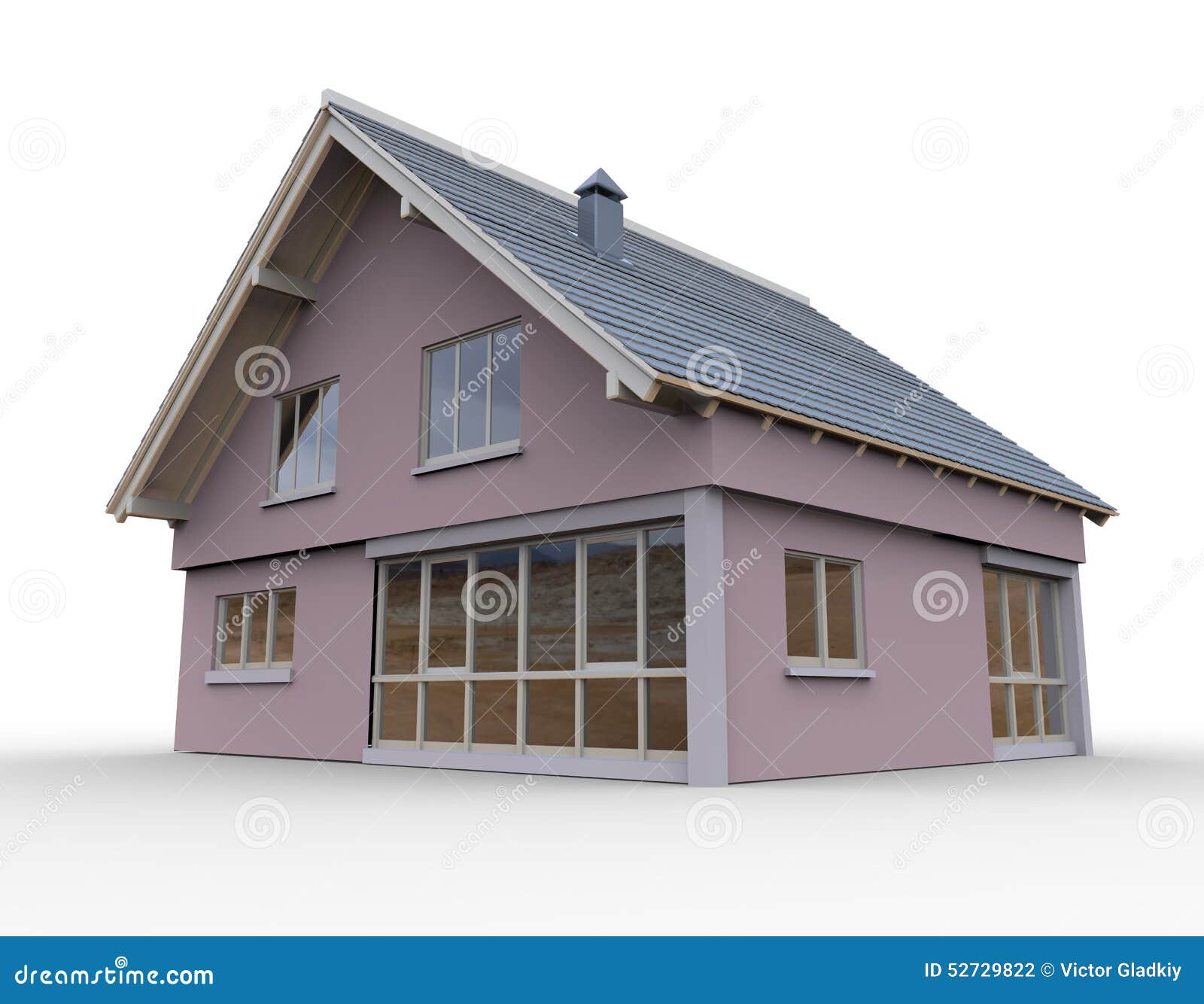 Three-Dimensional House stock illustration. Illustration of ...
