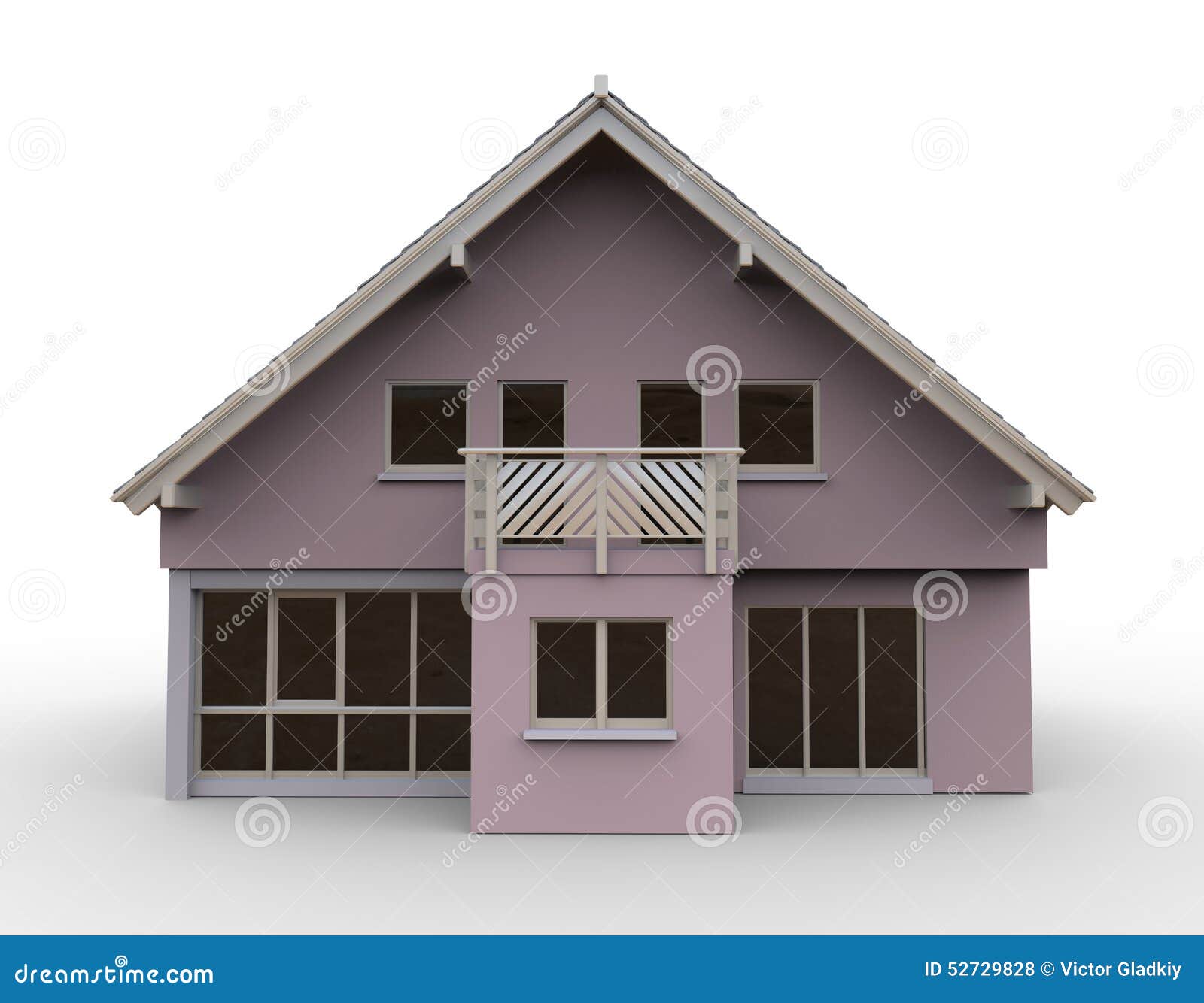 Three-Dimensional House stock illustration. Illustration of real - 52729828
