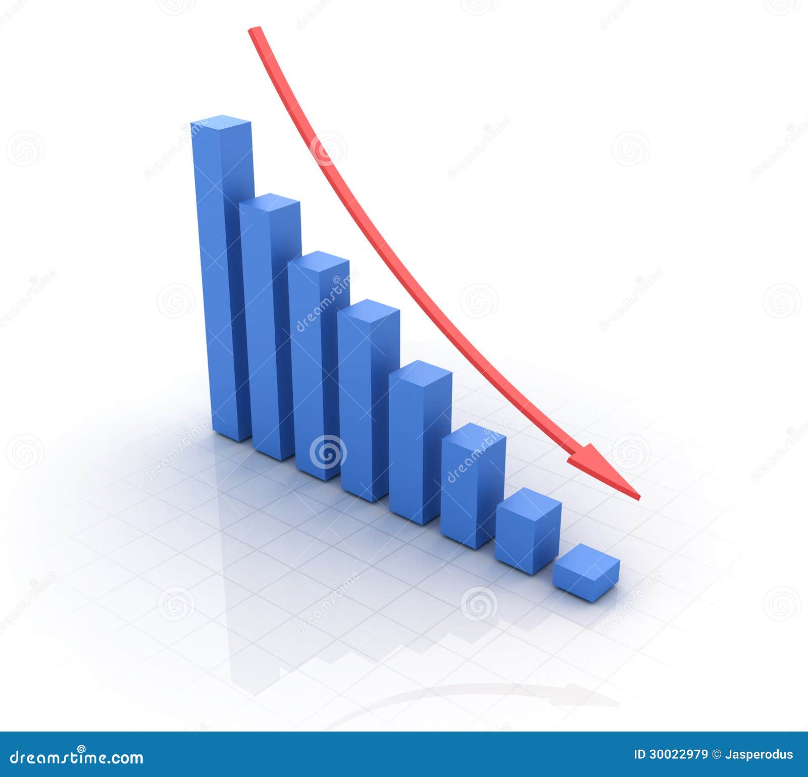 Chart Moving Down stock illustration. Illustration of forecast - 30022979
