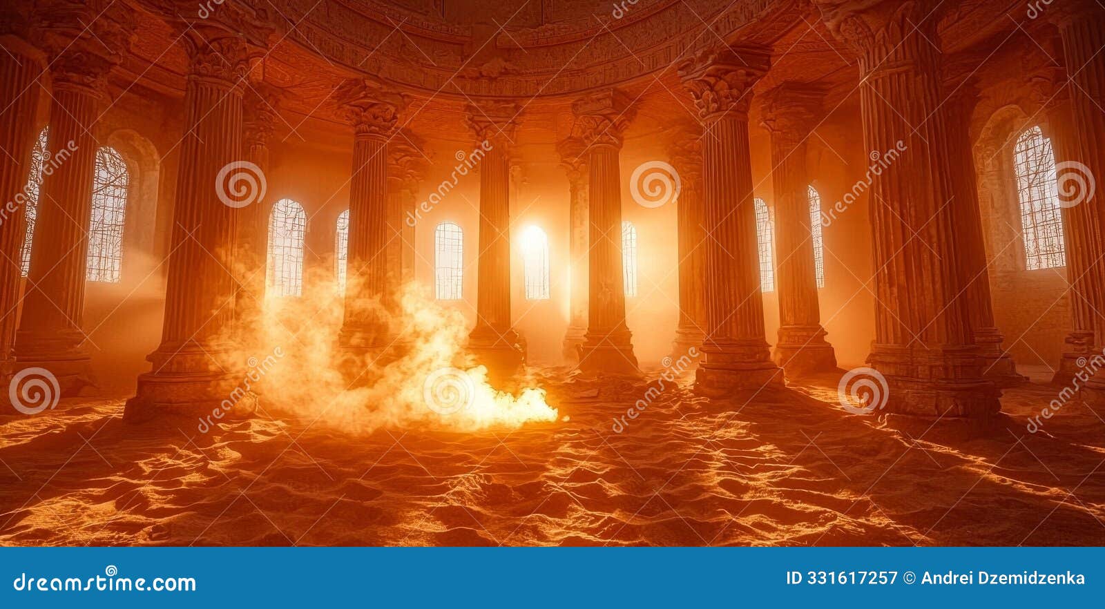 Three-dimensional Illustration of a Magic Ritual Performed in a Desert ...