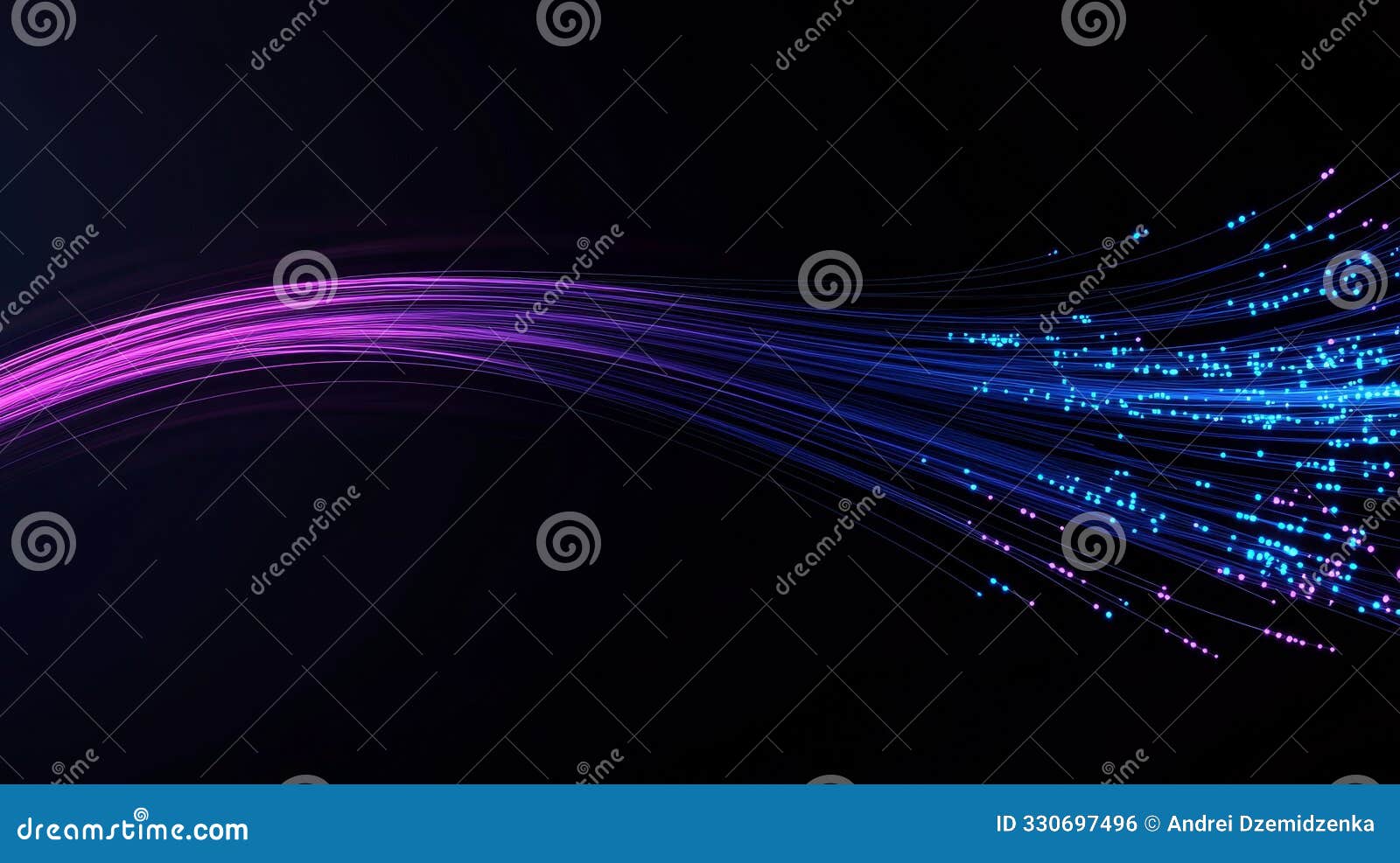 Three-dimensional Illustration of Orange Particles of Optical Fiber ...