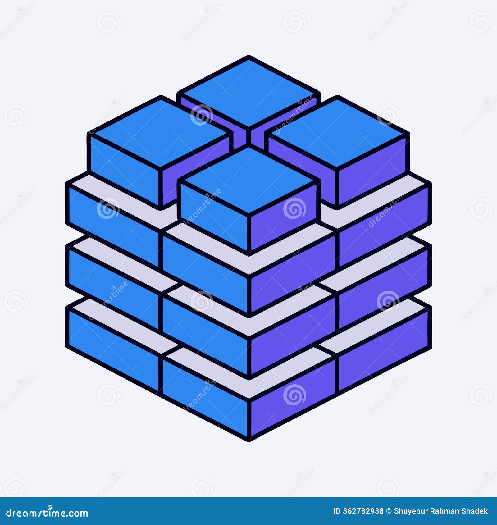 Stacked Rectangular Shapes With Brightly Colored Textures Royalty-Free ...