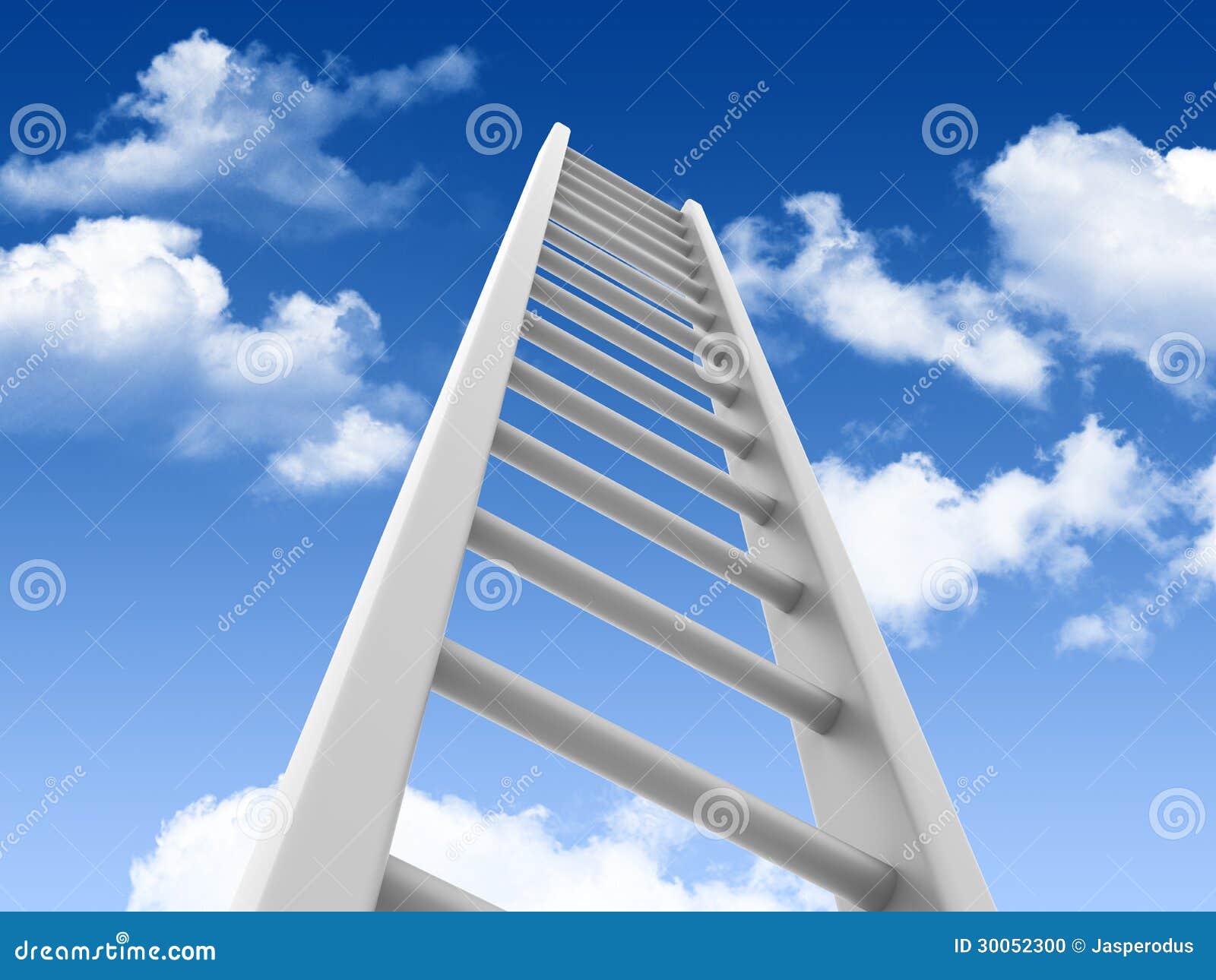 Ladder to Sky stock illustration. Illustration of render - 30052300