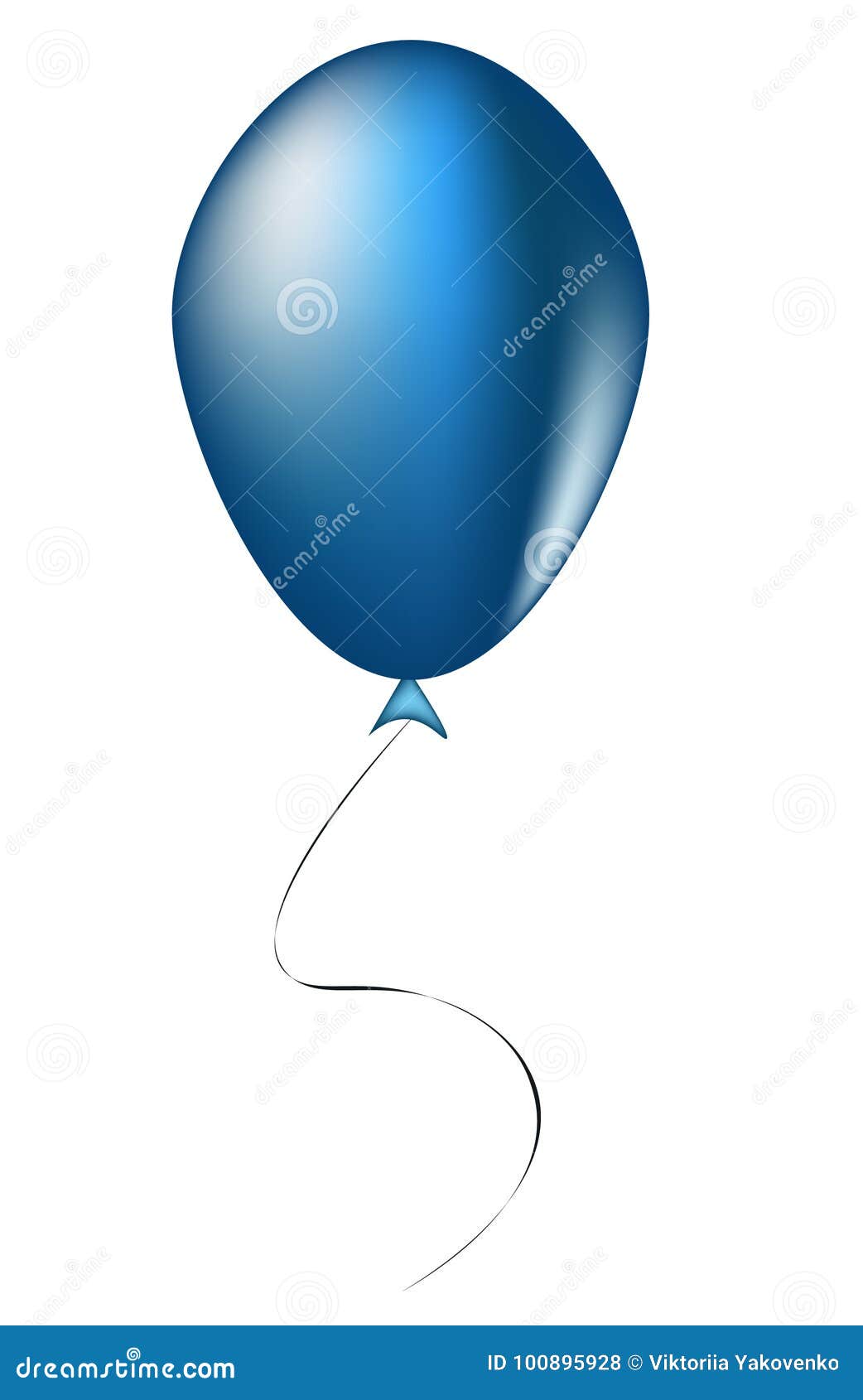 Blue Balloon - Illustration Stock Vector - Illustration of party ...