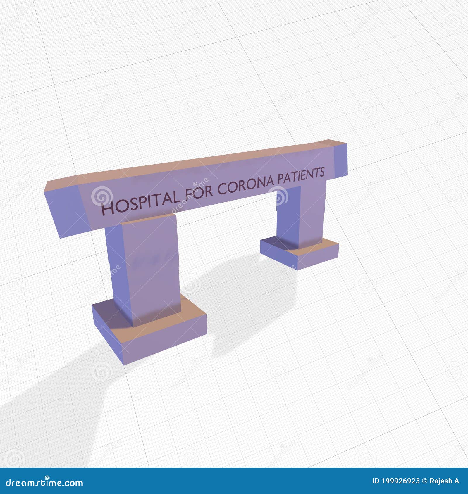 Three Dimensional Image of a Hospital Entry Gate for Corona Patients ...