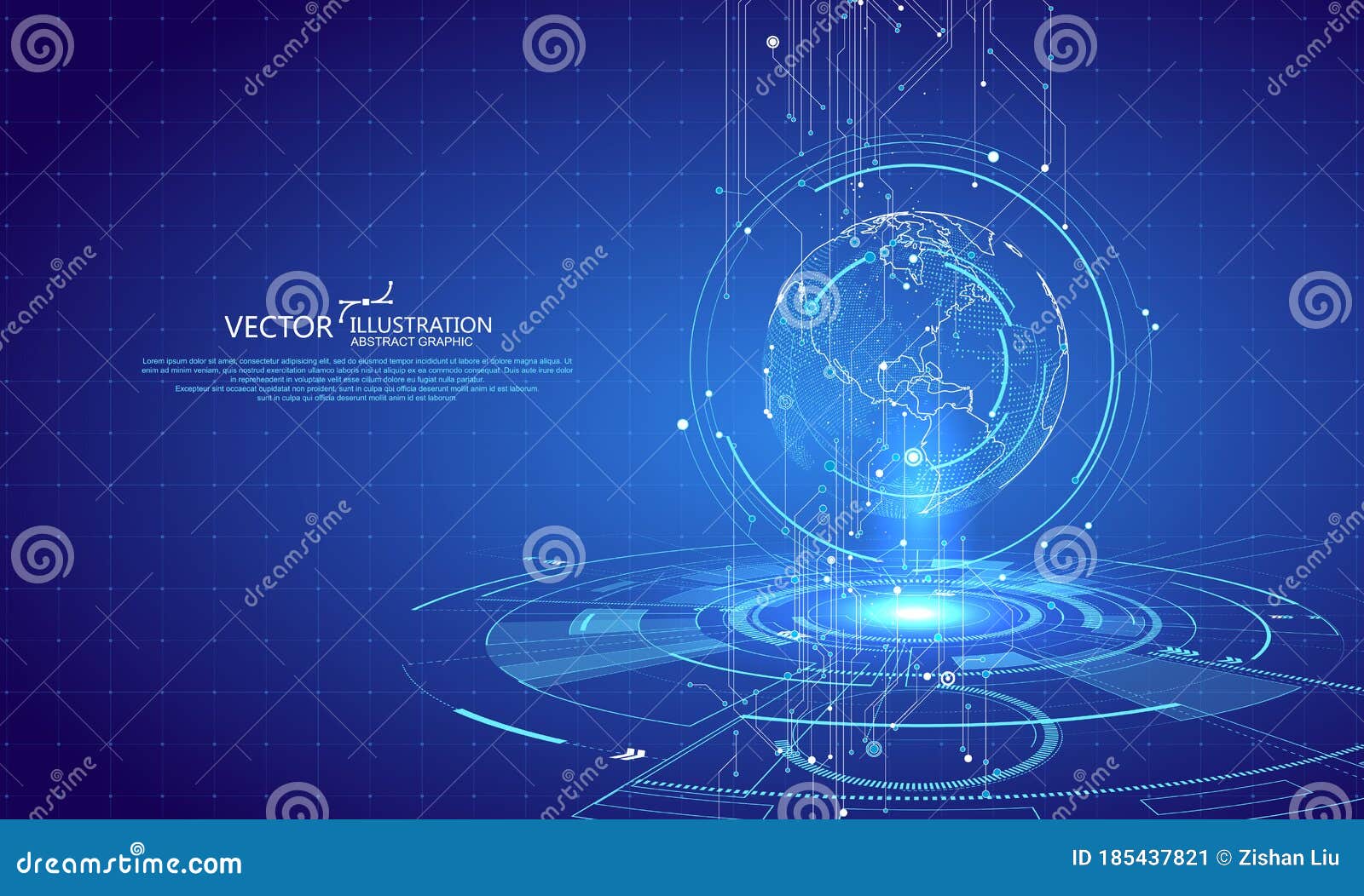 Three-dimensional Interface Technology, Science Fiction Scene Stock ...