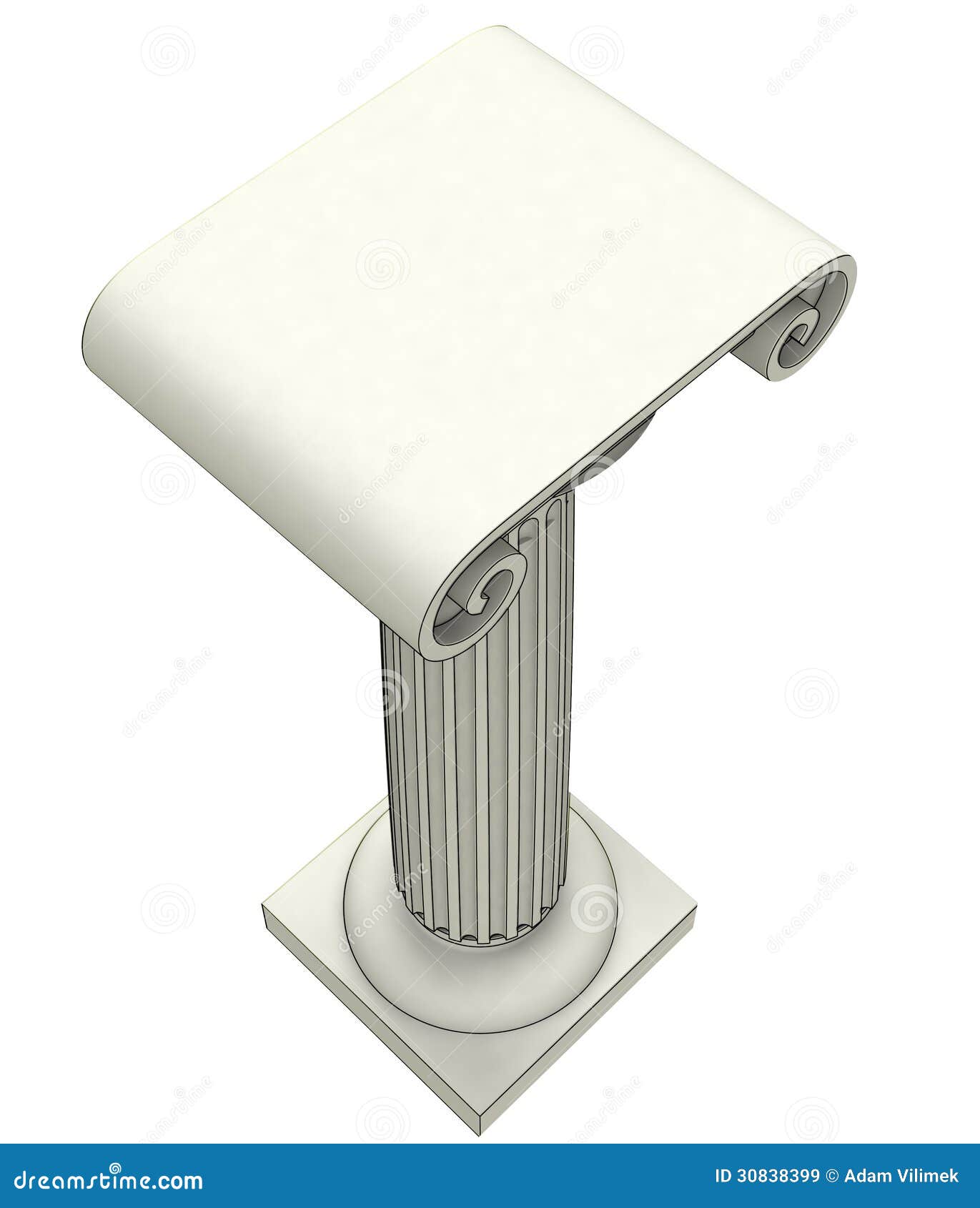 Three Ionic Columns Vector Illustration | CartoonDealer.com #5953900