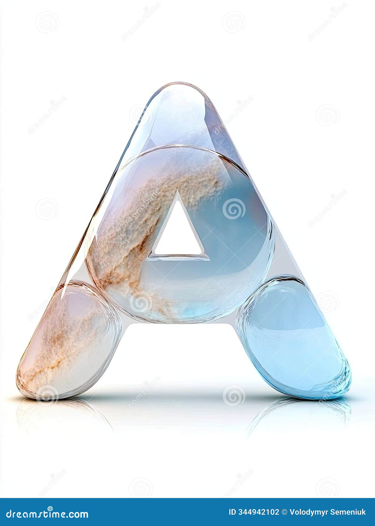 A Three-Dimensional Letter a Design with a Unique Translucent Effect on ...