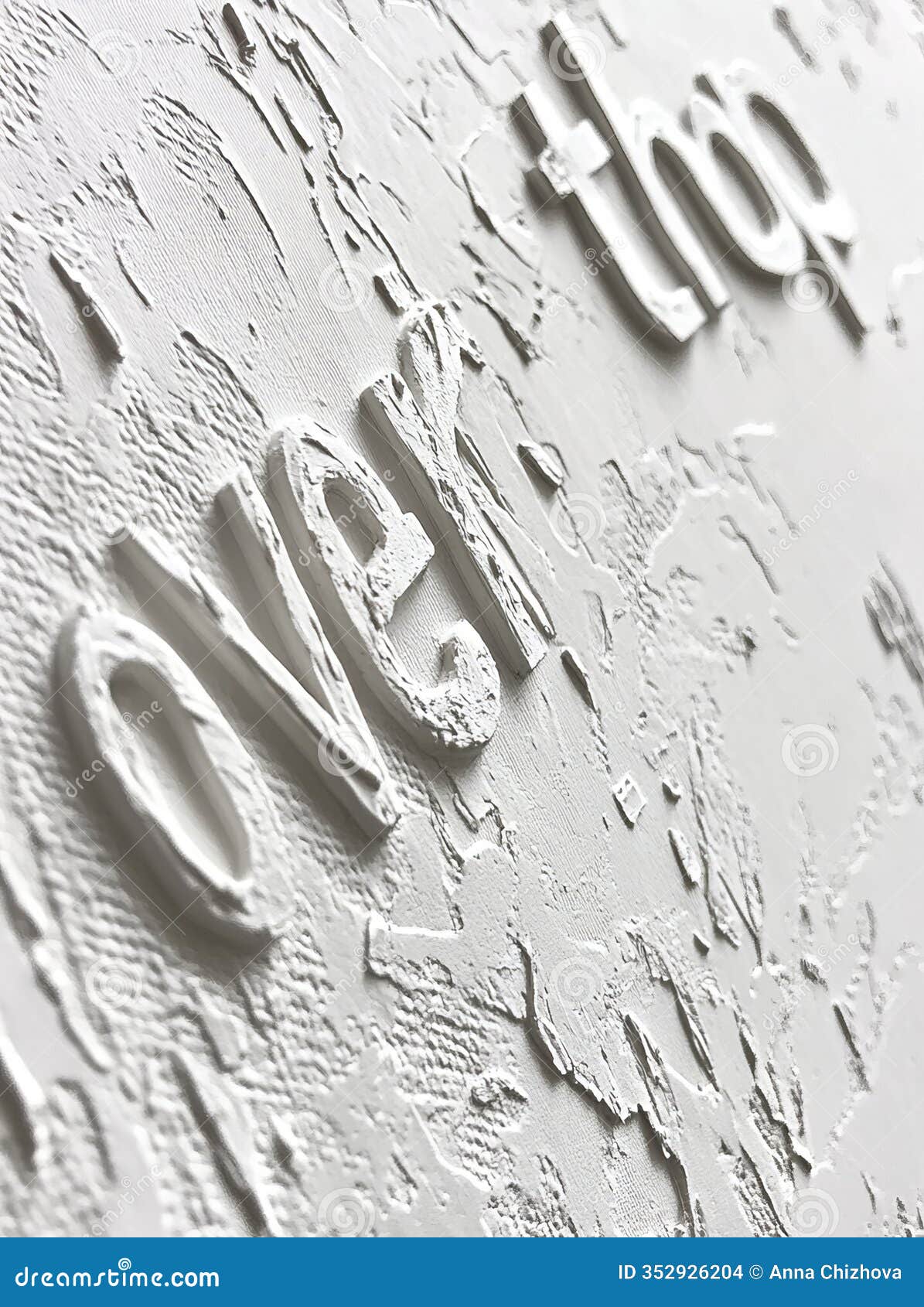 Three-dimensional Letters on the Decorative Wall. Stock Illustration ...