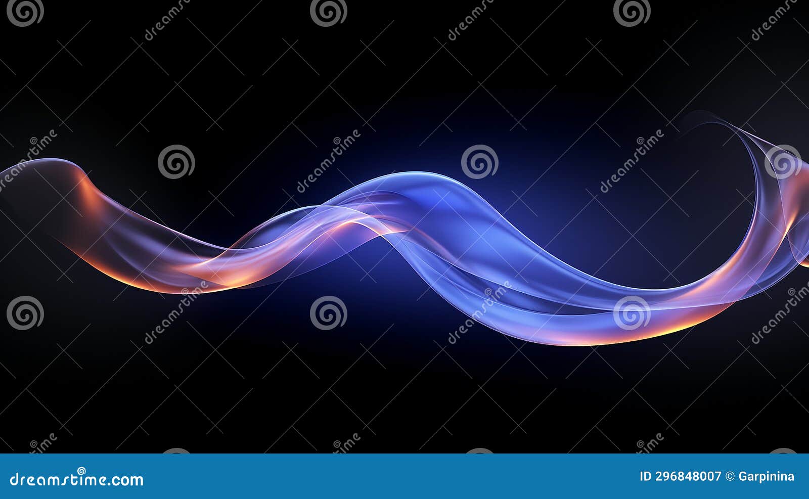 Three-dimensional Light Sinuous Wave Background in Futuristic Style on ...