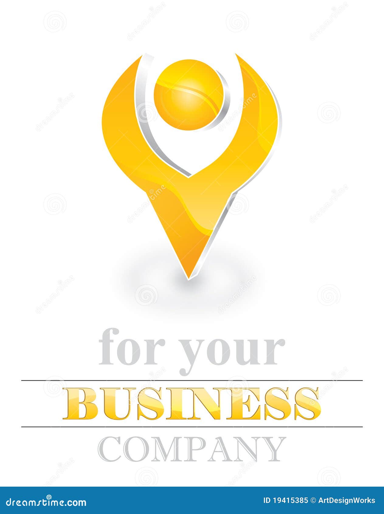 Three dimensional logo stock vector. Illustration of business - 19415385