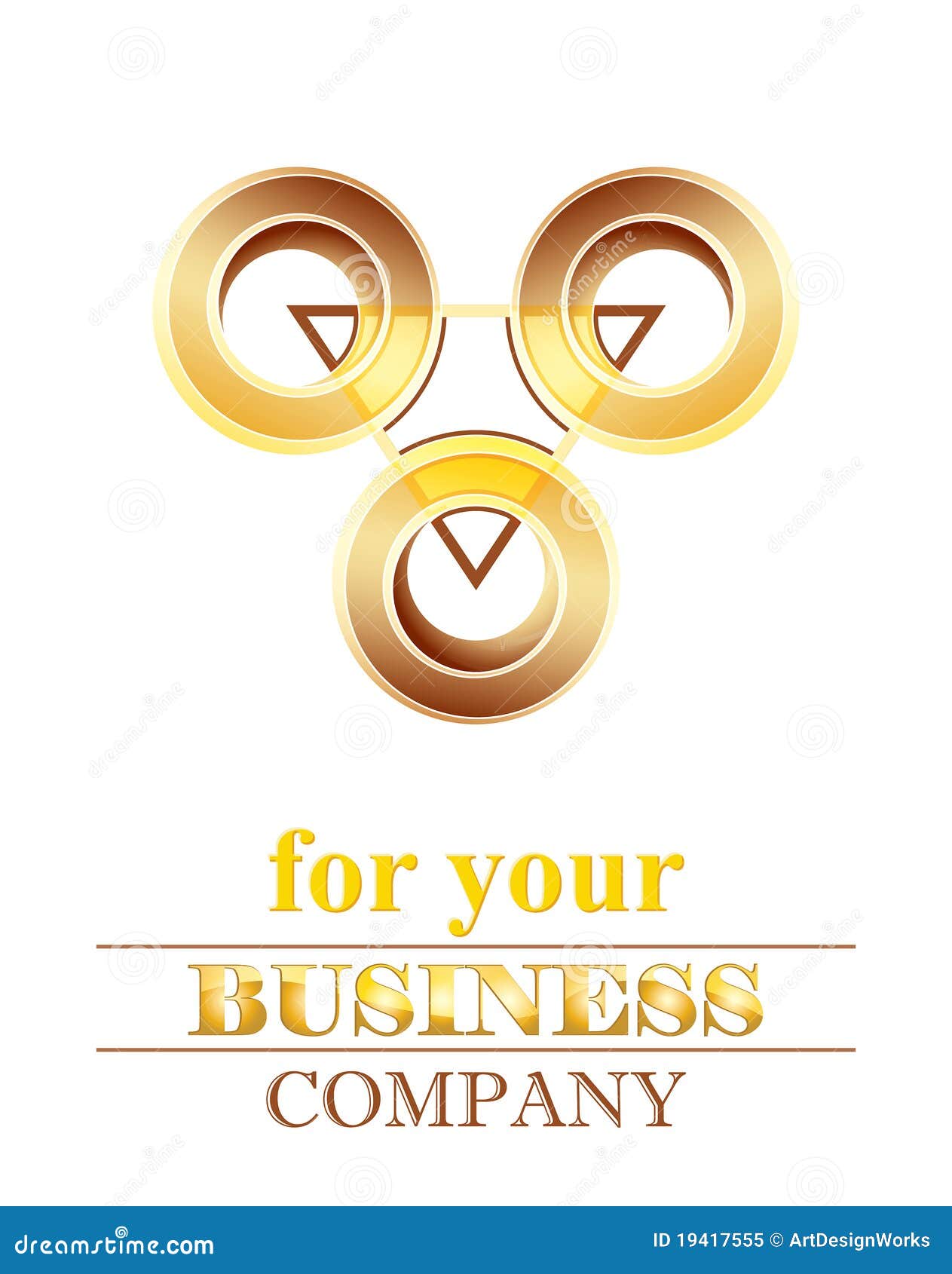 Three dimensional logo stock vector. Illustration of light - 19417555