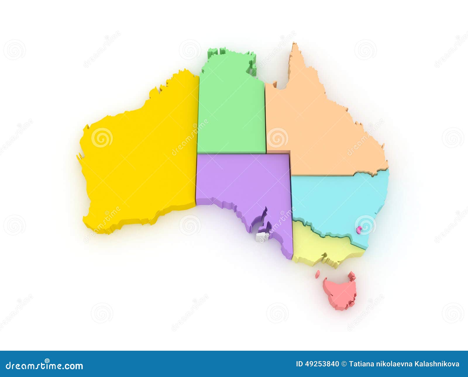 Three-dimensional Map of Australia. Stock Illustration - Illustration ... Three-dimensional Map of Australia. Stock Illustration - Illustration ...