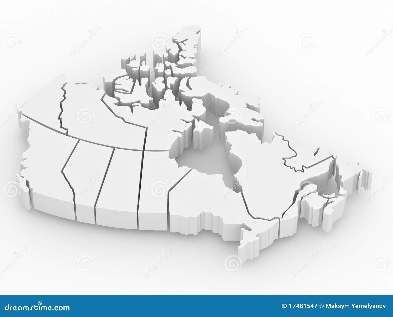 Three-dimensional Map Of Canada. 3d Stock Photo | CartoonDealer.com ...