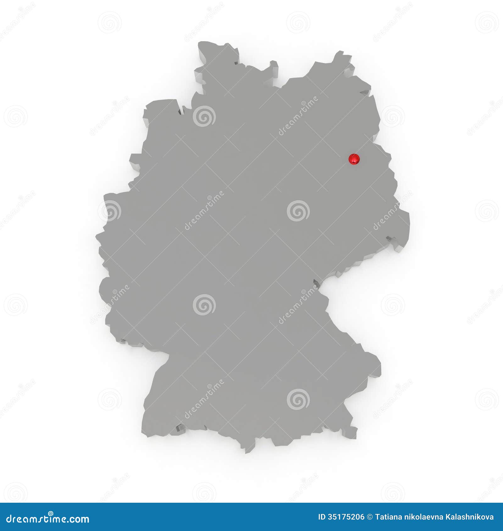 Three-dimensional Map of Germany. Stock Illustration - Illustration of ...