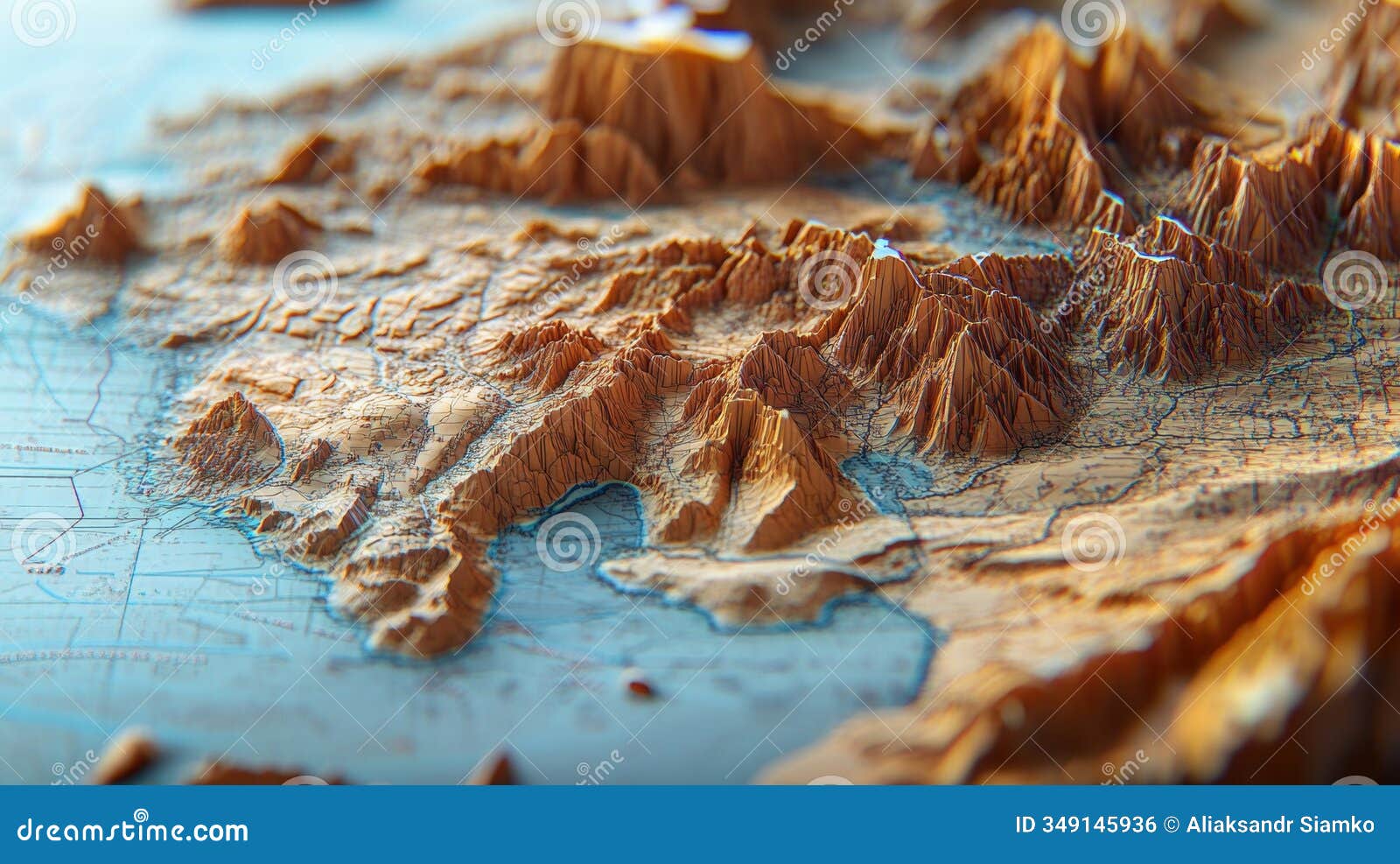 Three-dimensional Map Illustration of Burkina Faso Geography Stock Illustration - Illustration ...