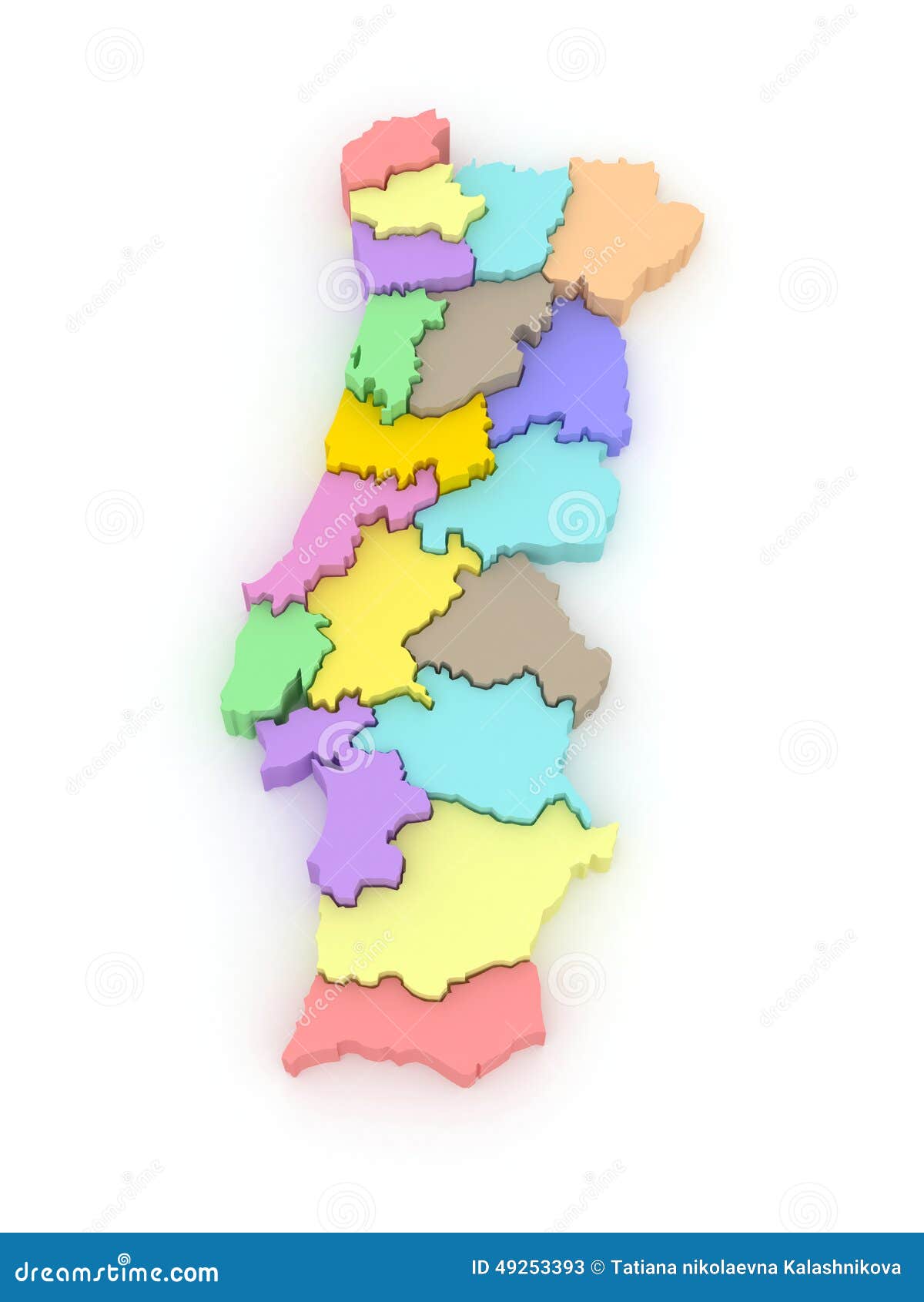 Three-dimensional Map of Portugal. Stock Illustration - Illustration of ... Three-dimensional Map of Portugal. Stock Illustration - Illustration of ...