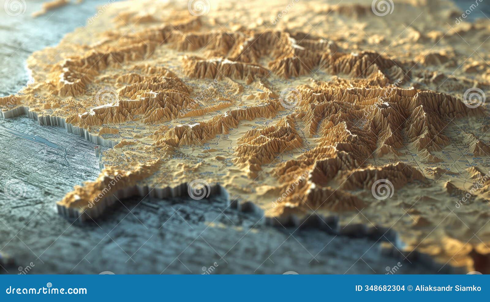 Three-dimensional Map Visualization of Saudi Arabia Regions Stock Illustration - Illustration of ...