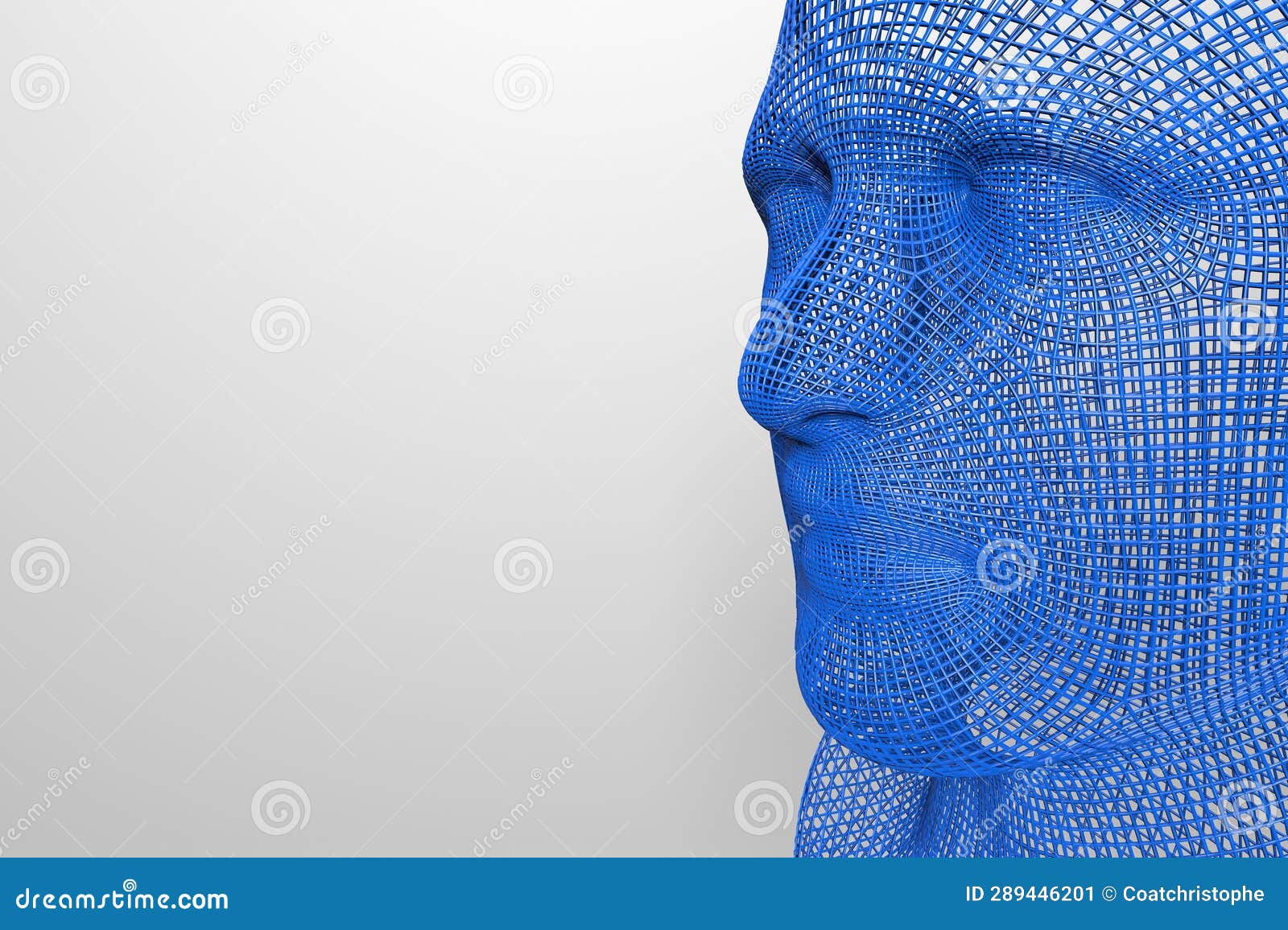 Mesh of a man face in 3D stock illustration. Illustration of copy ...