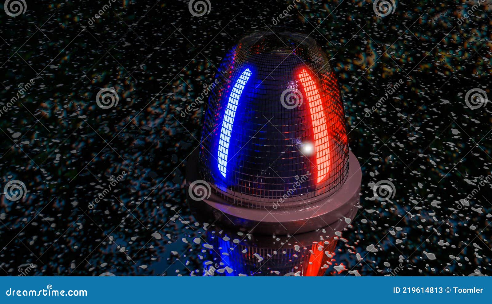 Three-dimensional Model of a Blue-red Flasher on a Dark Background. 3d ...