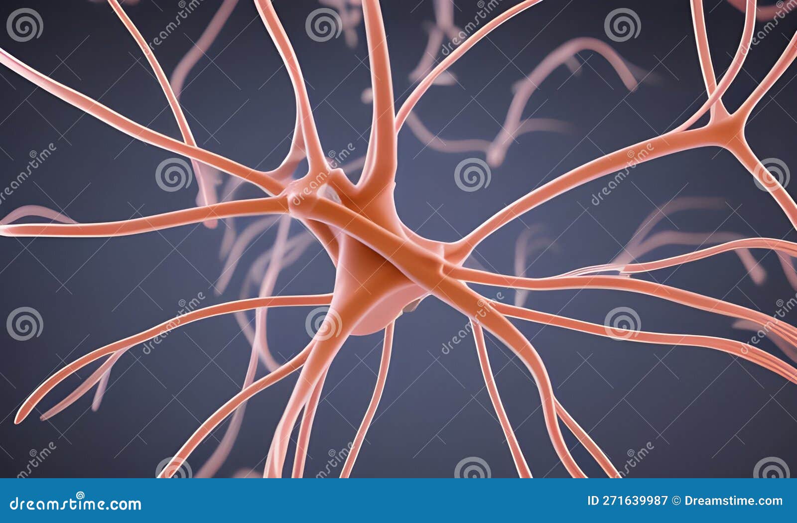 Model Of Nerve Cell With Dendrites, Macro View Of Neuron, Illustration ...