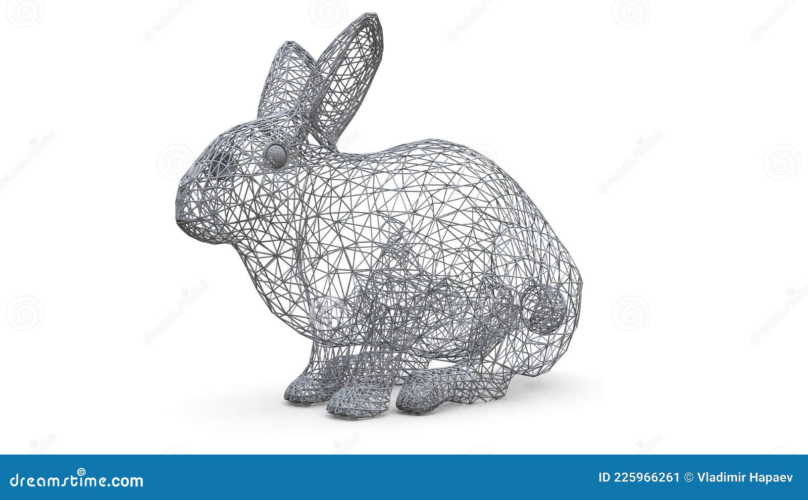 Three-dimensional Model of a Rabbit in the Form of a Spatial Framework ...