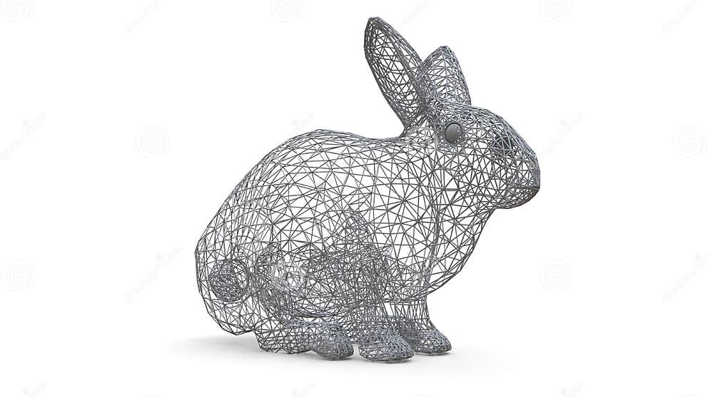 Three-dimensional Model of a Rabbit in the Form of a Spatial Framework ...