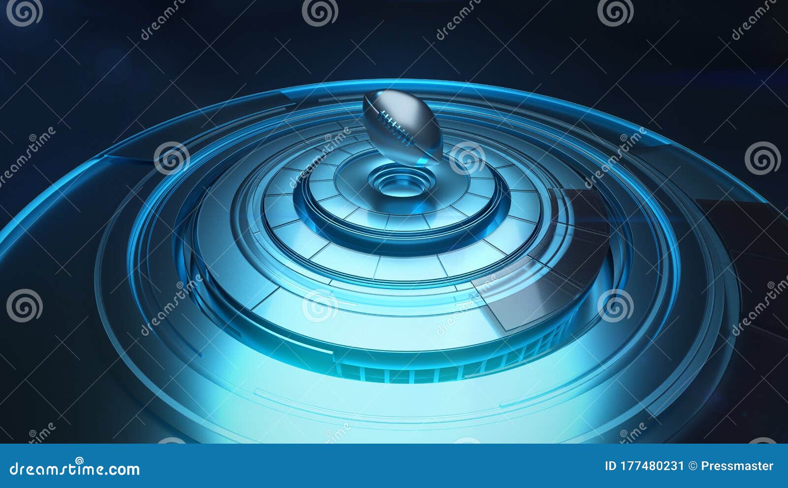 Three Dimensional Model of Rugby Ball Stock Illustration - Illustration ...