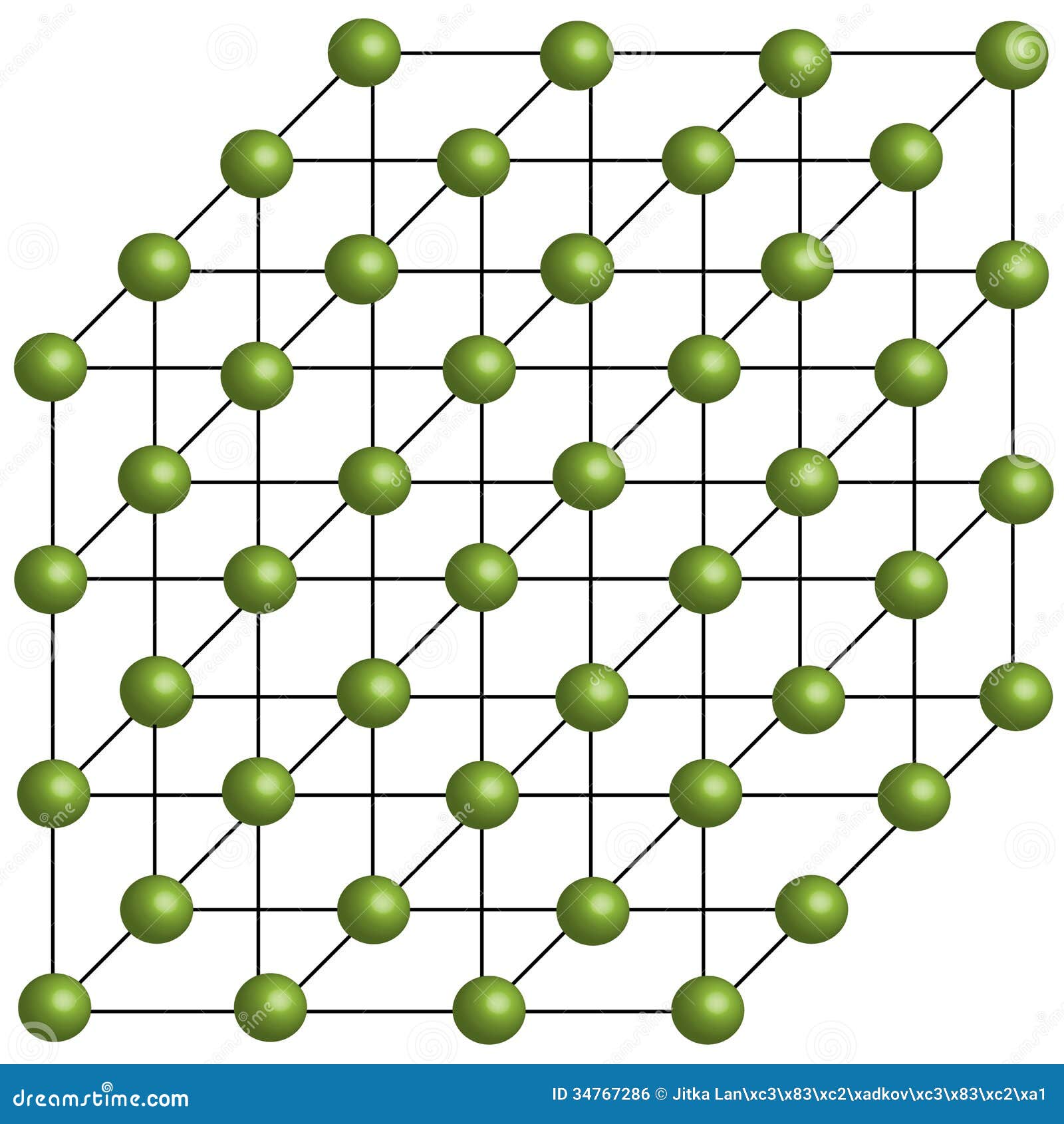 Molecule Cubic Crystal Structure Royalty-Free Stock Image ...