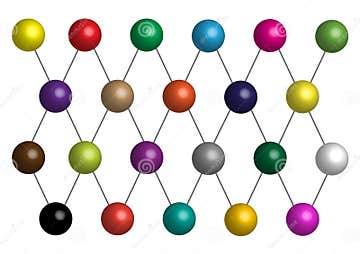 Three Dimensional Molecule Model Stock Illustration - Illustration of ...