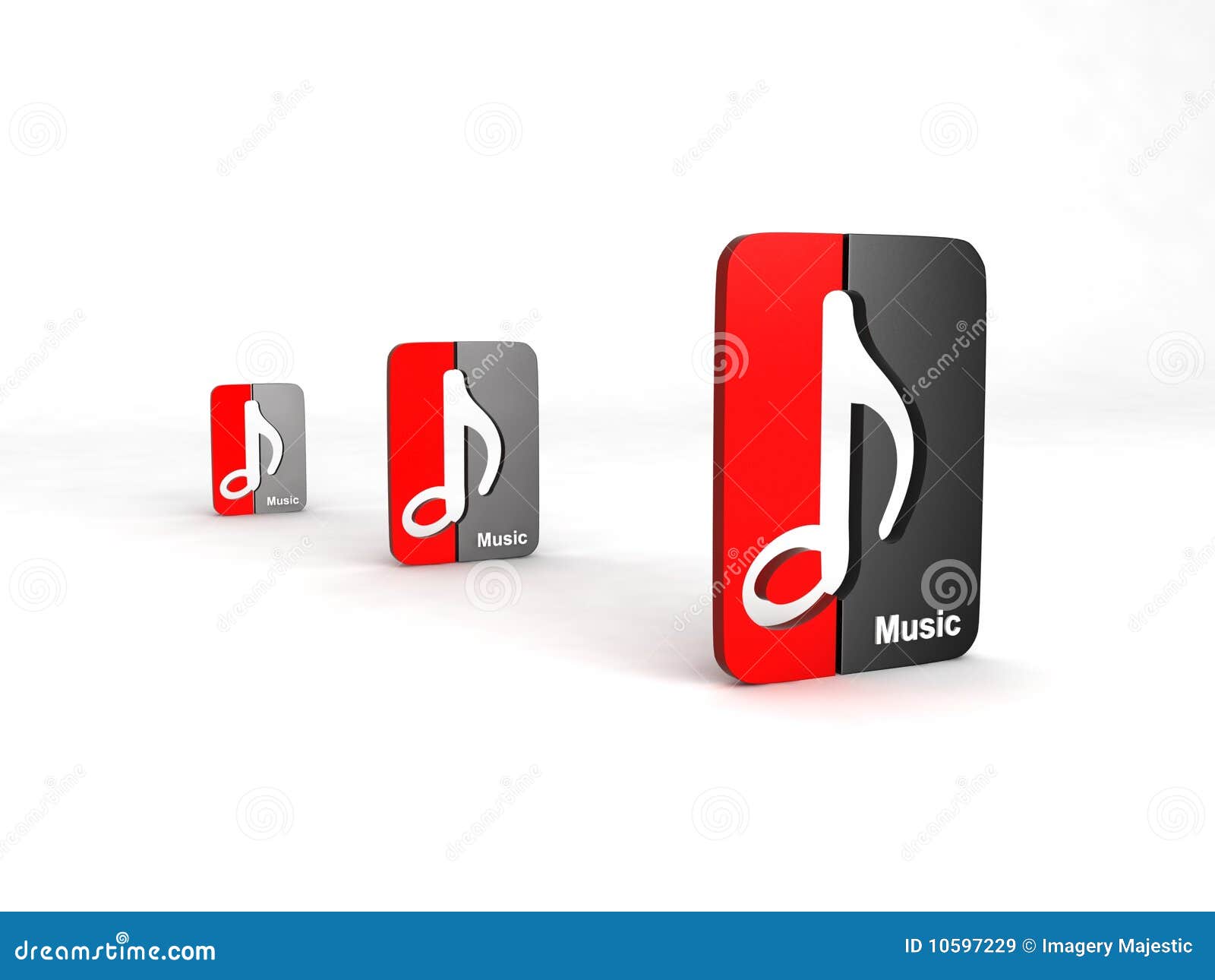 Three Dimensional Musical Elements Icon Stock Illustration ...