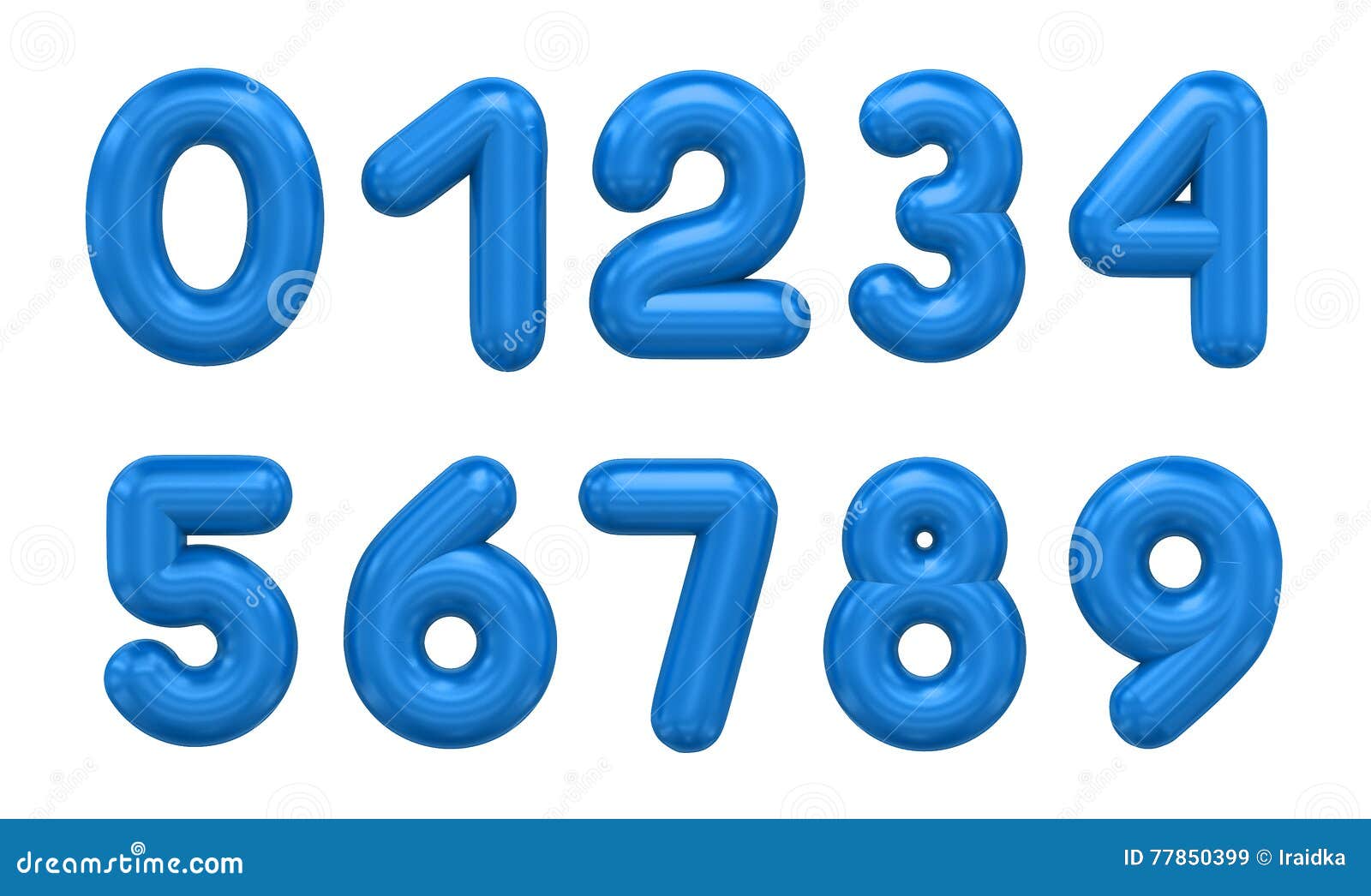 Three-dimensional Number in Green Stock Illustration - Illustration of ...