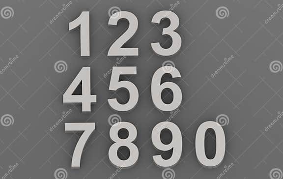 Three dimensional numbers stock illustration. Illustration of design ...