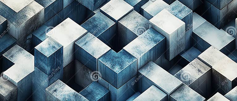 Isometric Cubes: a Three-Dimensional Pattern of Interlocking Cubes, Creating a Dynamic Geometric ...