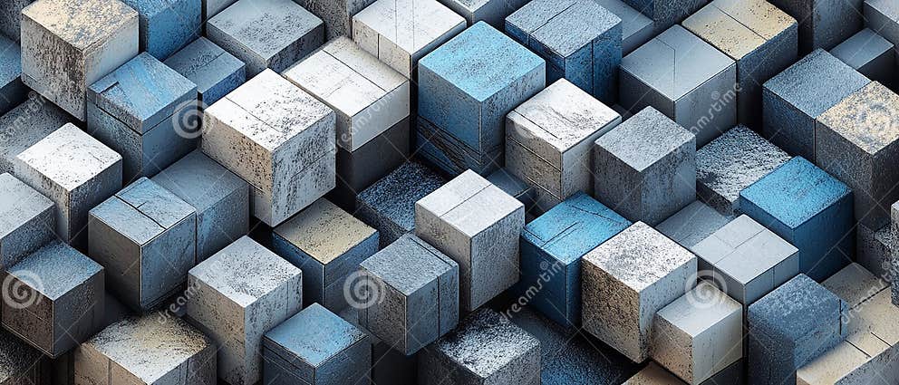 Isometric Cubes: a Three-Dimensional Pattern of Interlocking Cubes, Creating a Dynamic Geometric ...