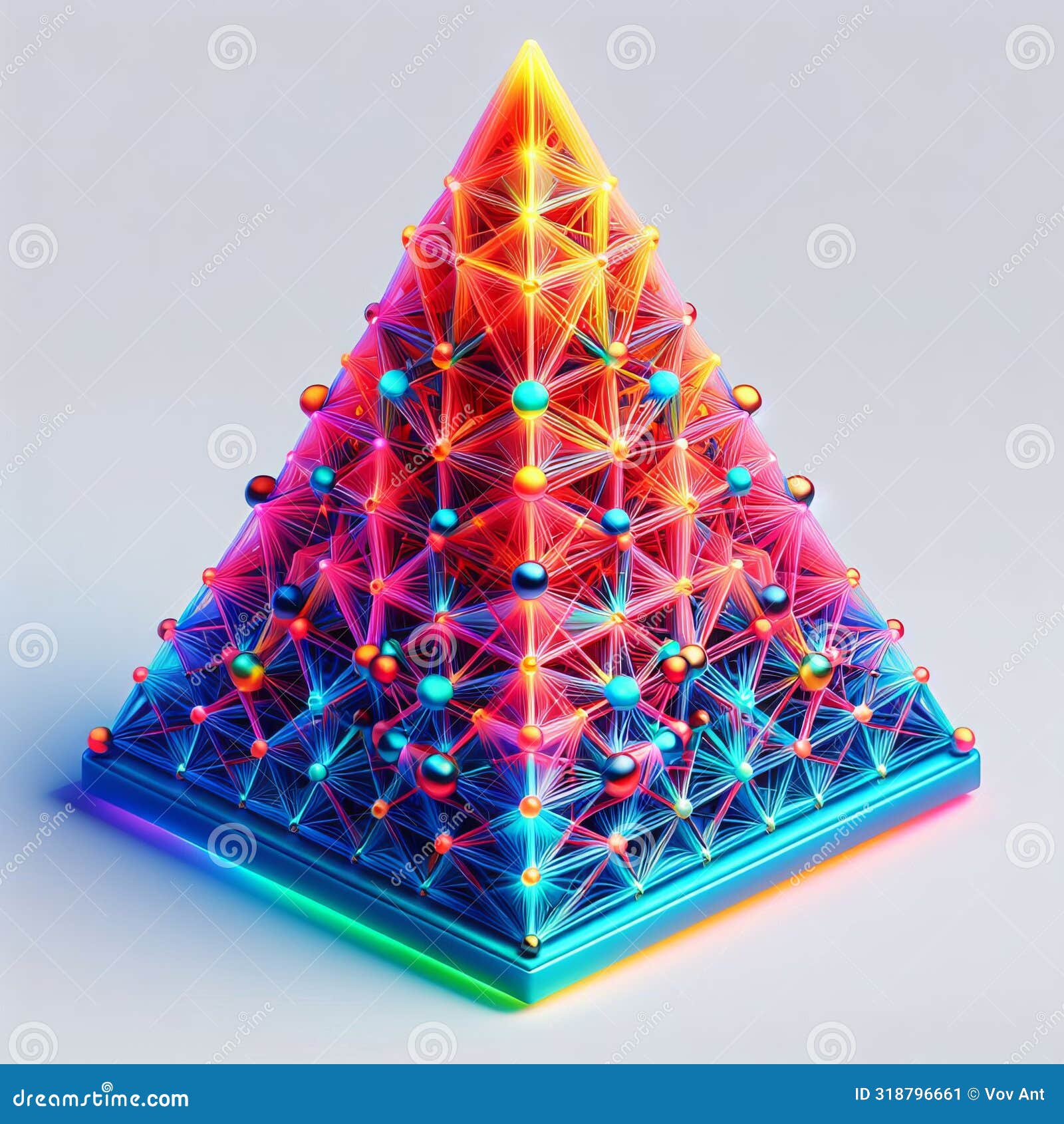 Three Dimensional Pebble in the Shape of a Pyramid, Featuring Stock ...